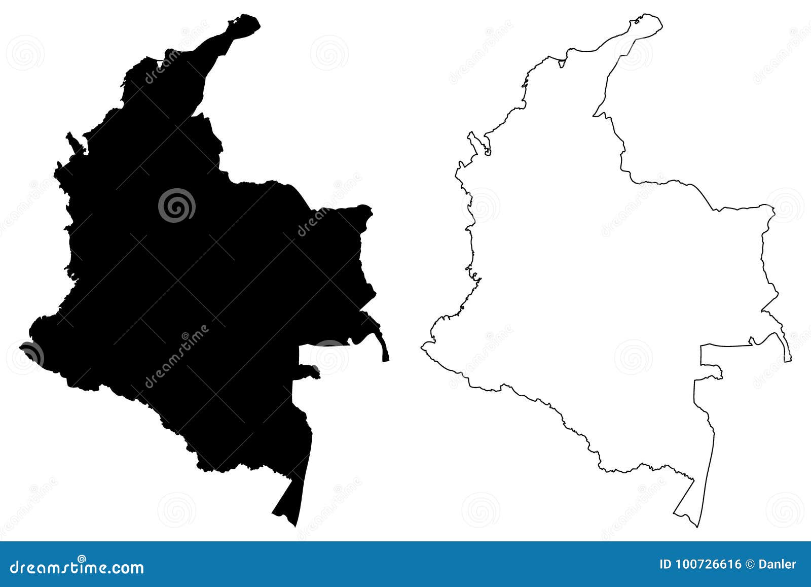 Vector Del Mapa De Colombia Ilustración del Vector - Ilustración de ...
