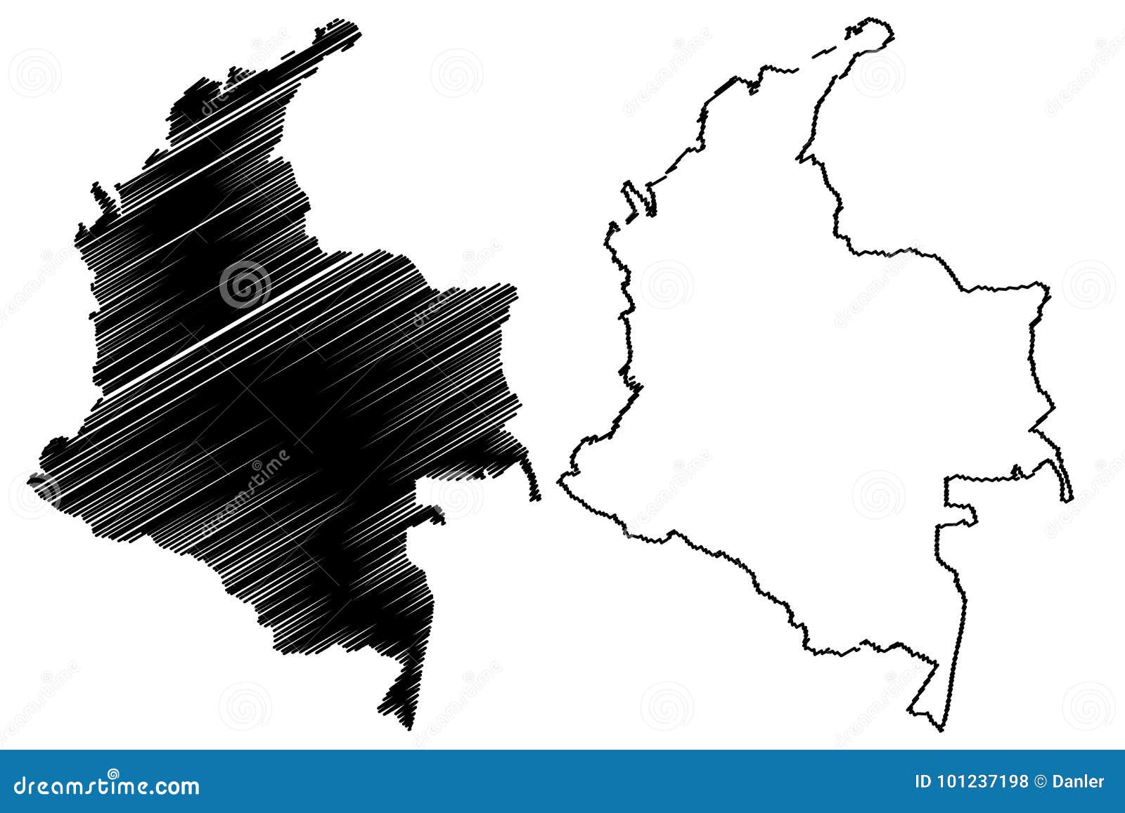 Vector Del Mapa De Colombia Ilustración del Vector - Ilustración de ...