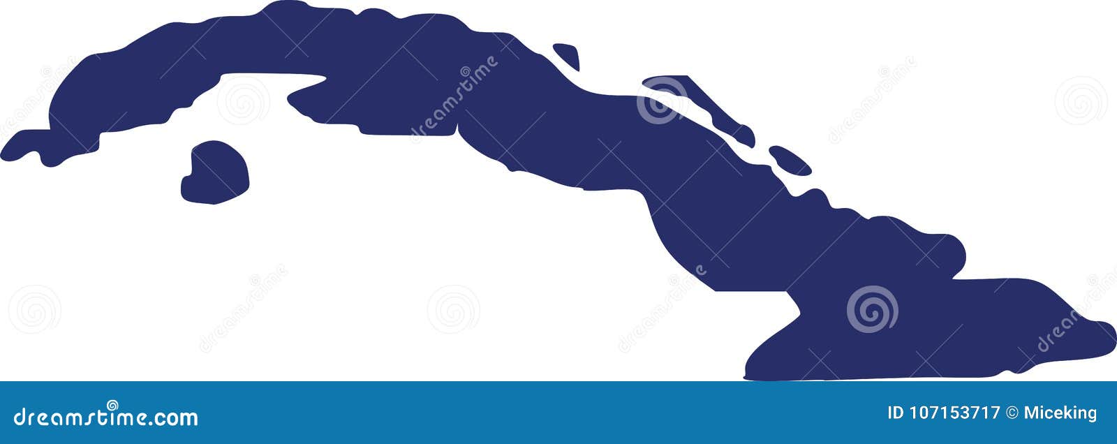 Vector del mapa de Cuba stock de ilustración. Ilustración de isla ...