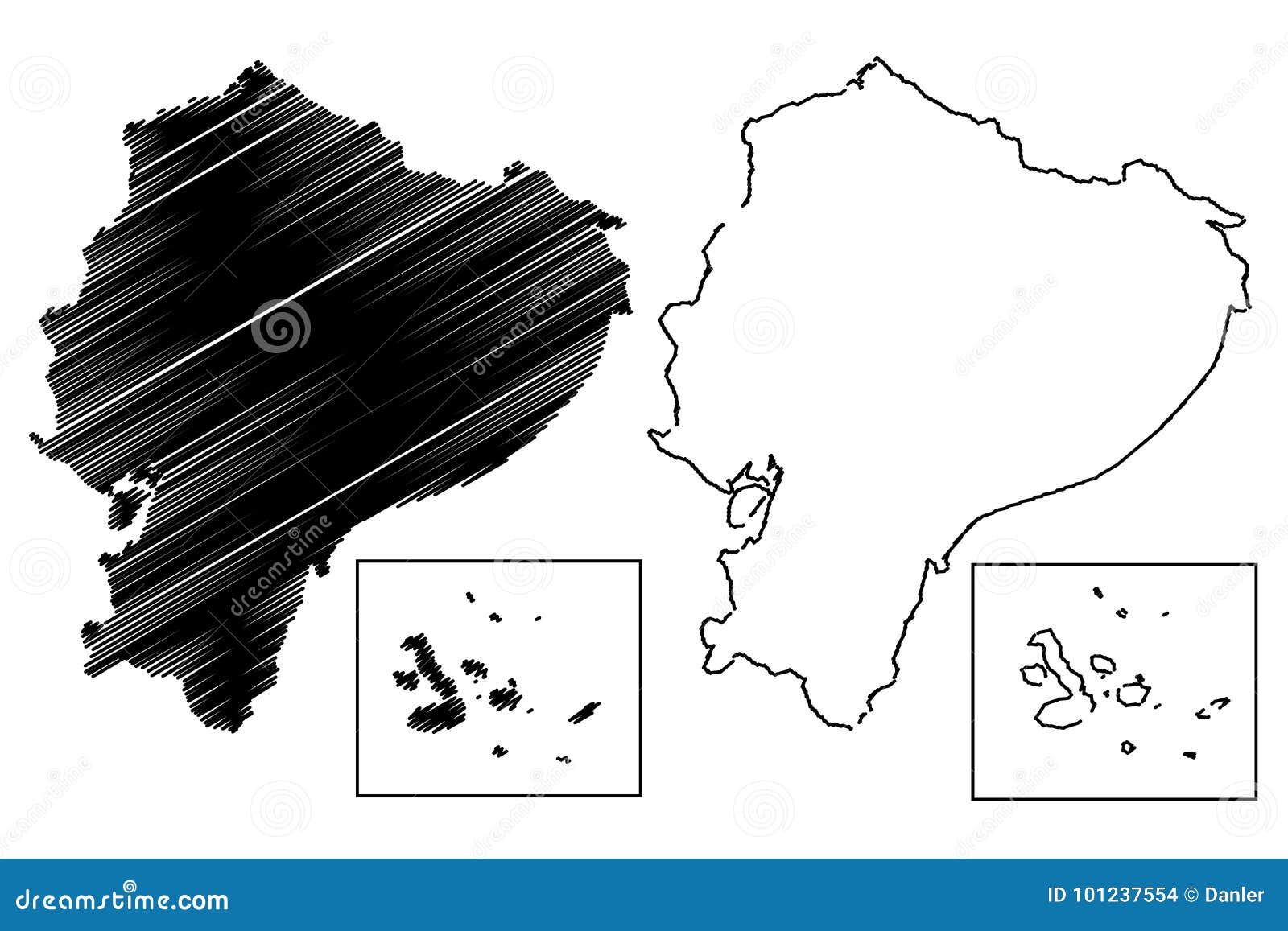Vector del mapa de Ecuador ilustración del vector. Ilustración de ...