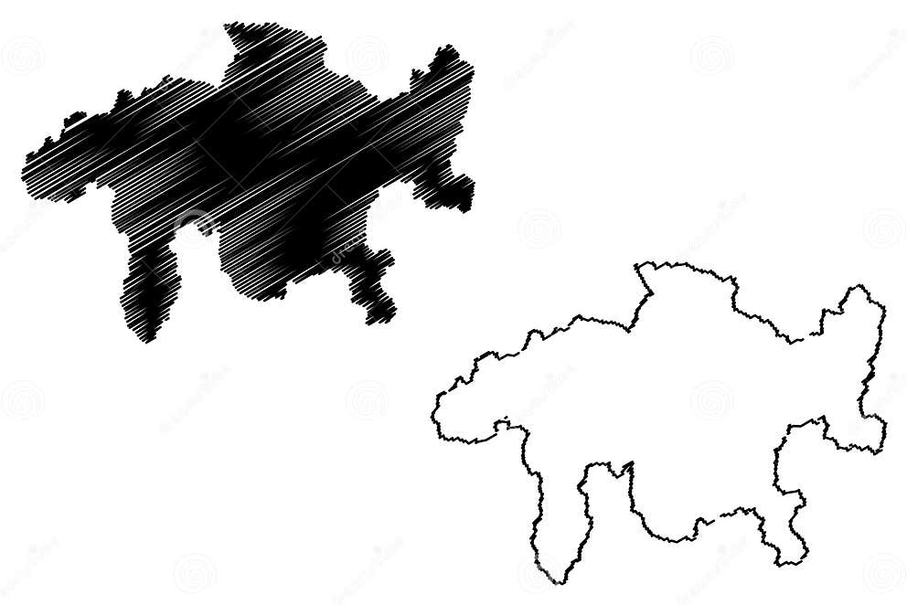 Vector del mapa de Grisons ilustración del vector. Ilustración de ...