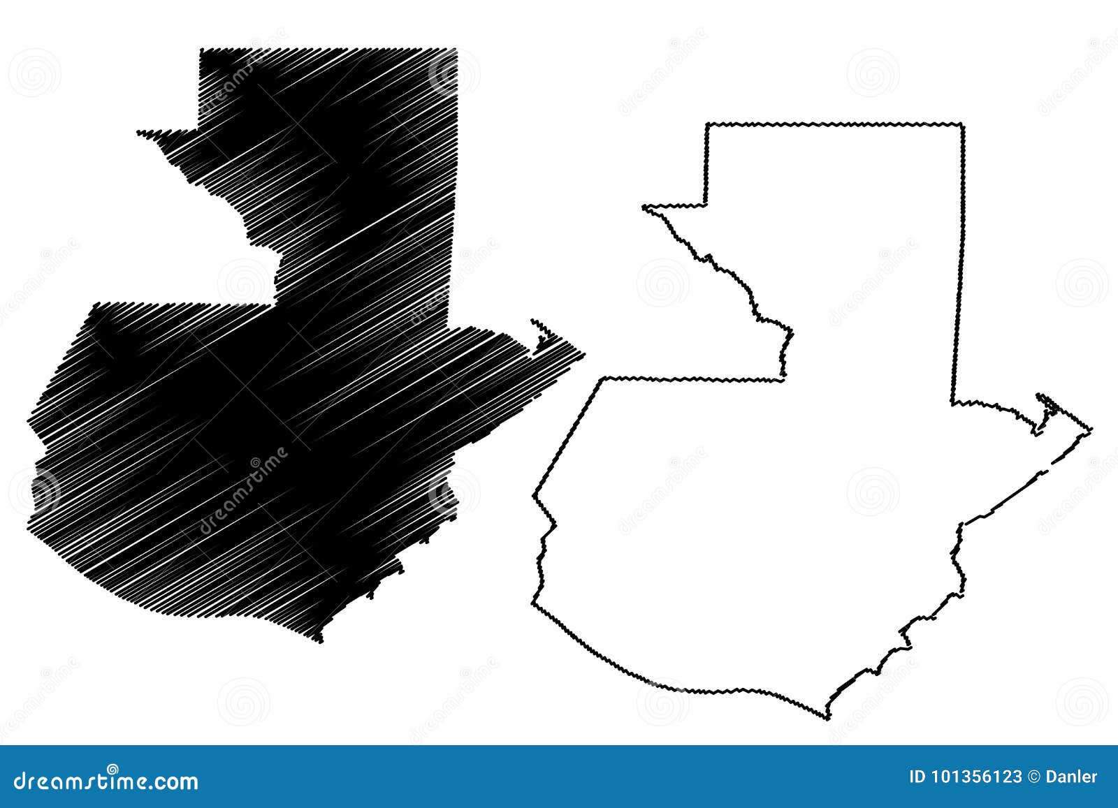 Vector Del Mapa De Guatemala Ilustración del Vector - Ilustración de ...