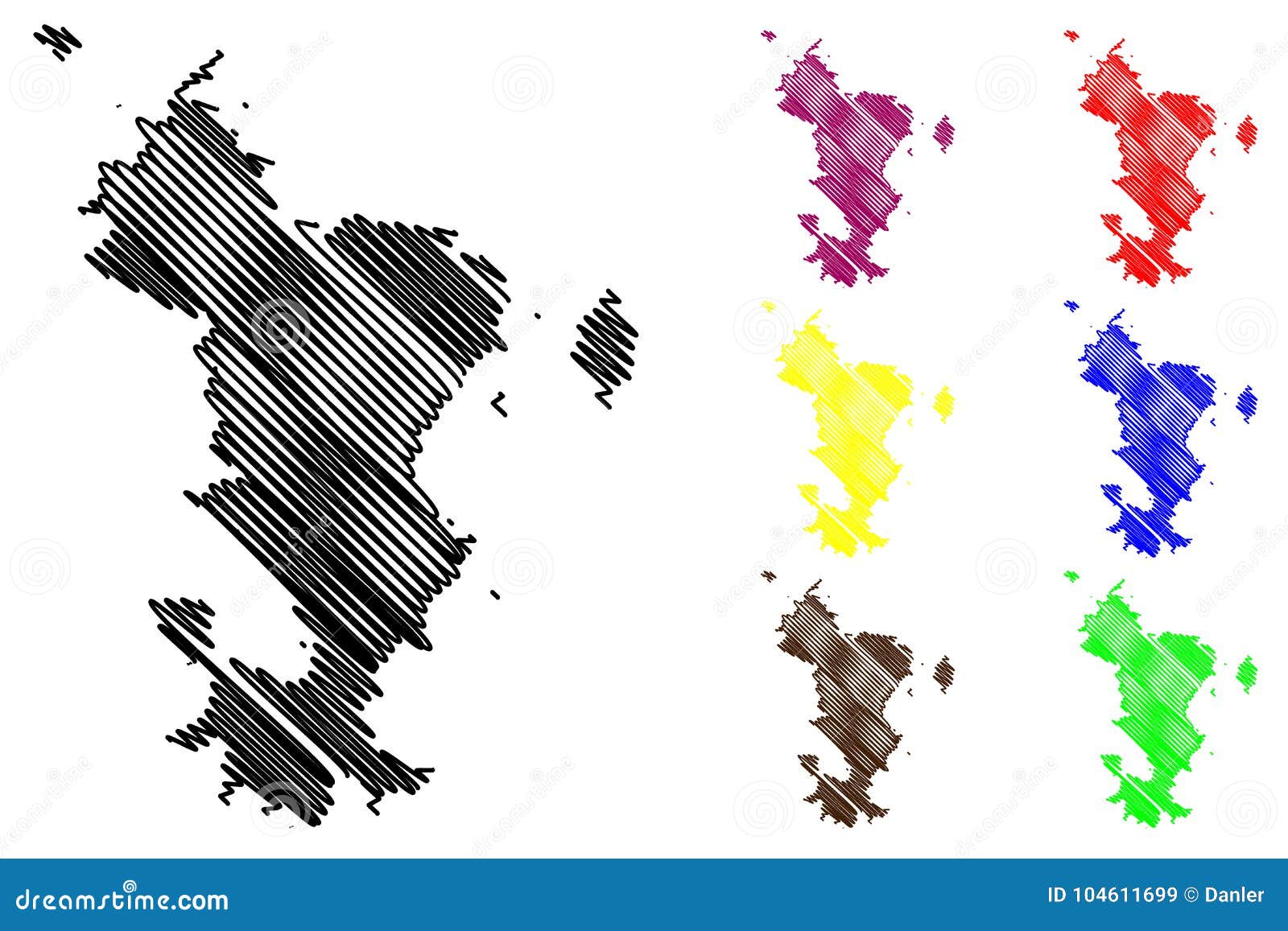 Vector Del Mapa De La Isla De Mayotte Ilustración del Vector ...