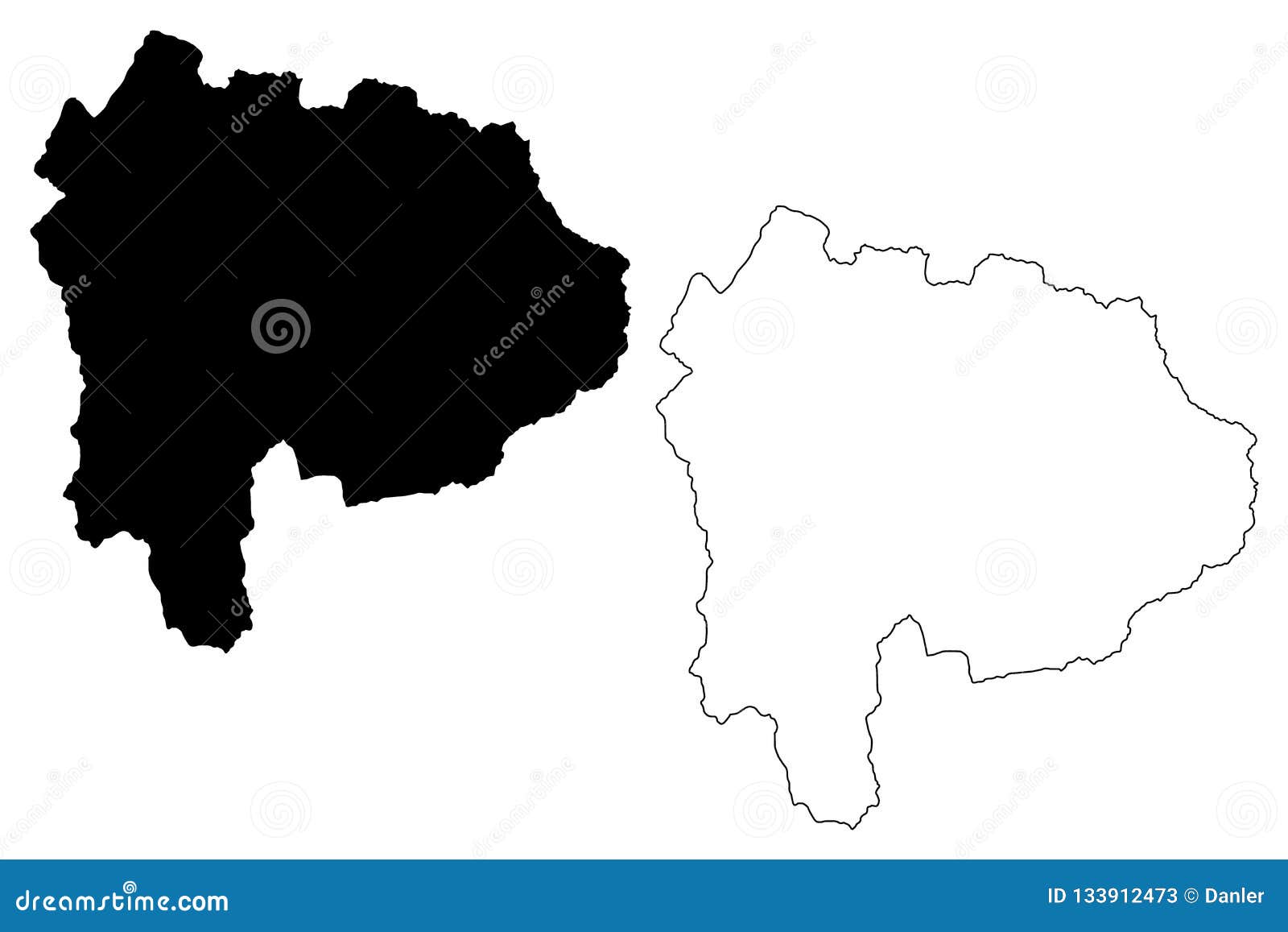 Vector Del Mapa De La Prefectura De Yamanashi Ilustración del Vector ...