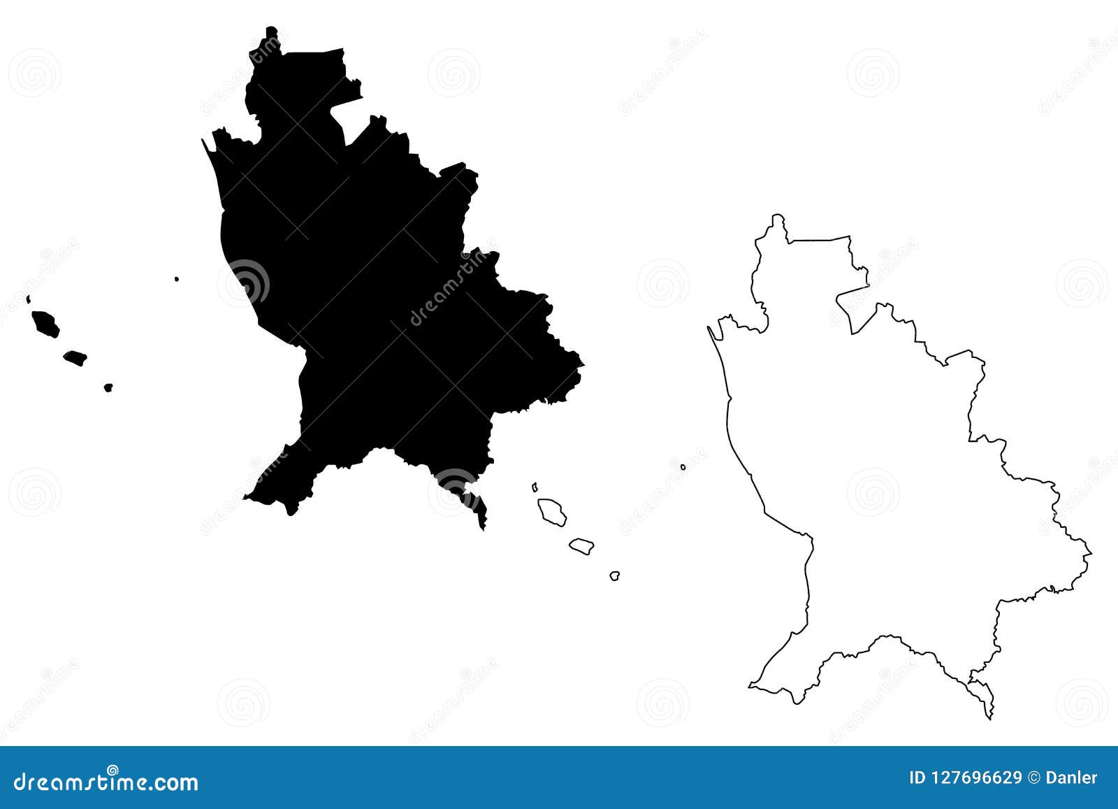 Vector del mapa de Nayarit ilustración del vector. Ilustración de ...