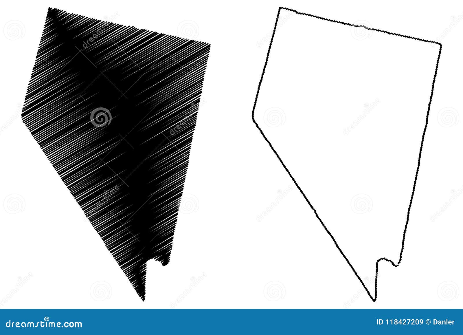 Vector del mapa de Nevada ilustración del vector. Ilustración de plano ...