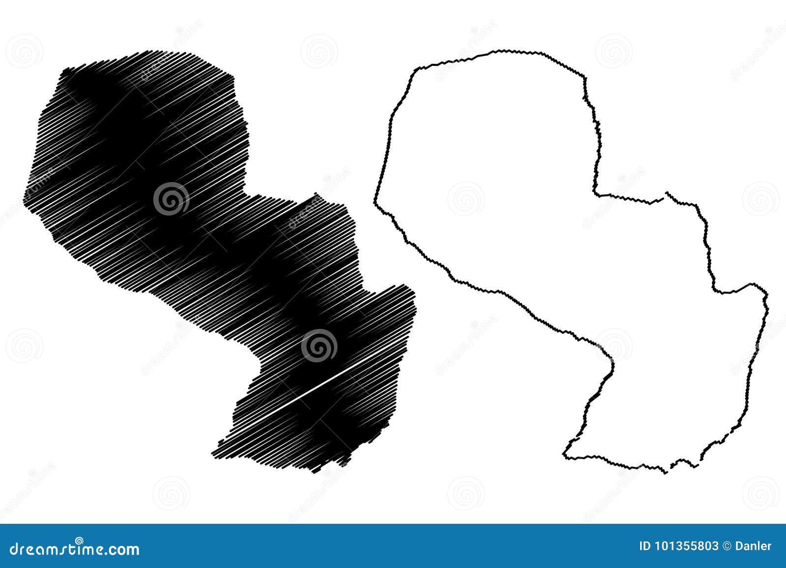 Vector Del Mapa De Paraguay Ilustración del Vector - Ilustración de ...