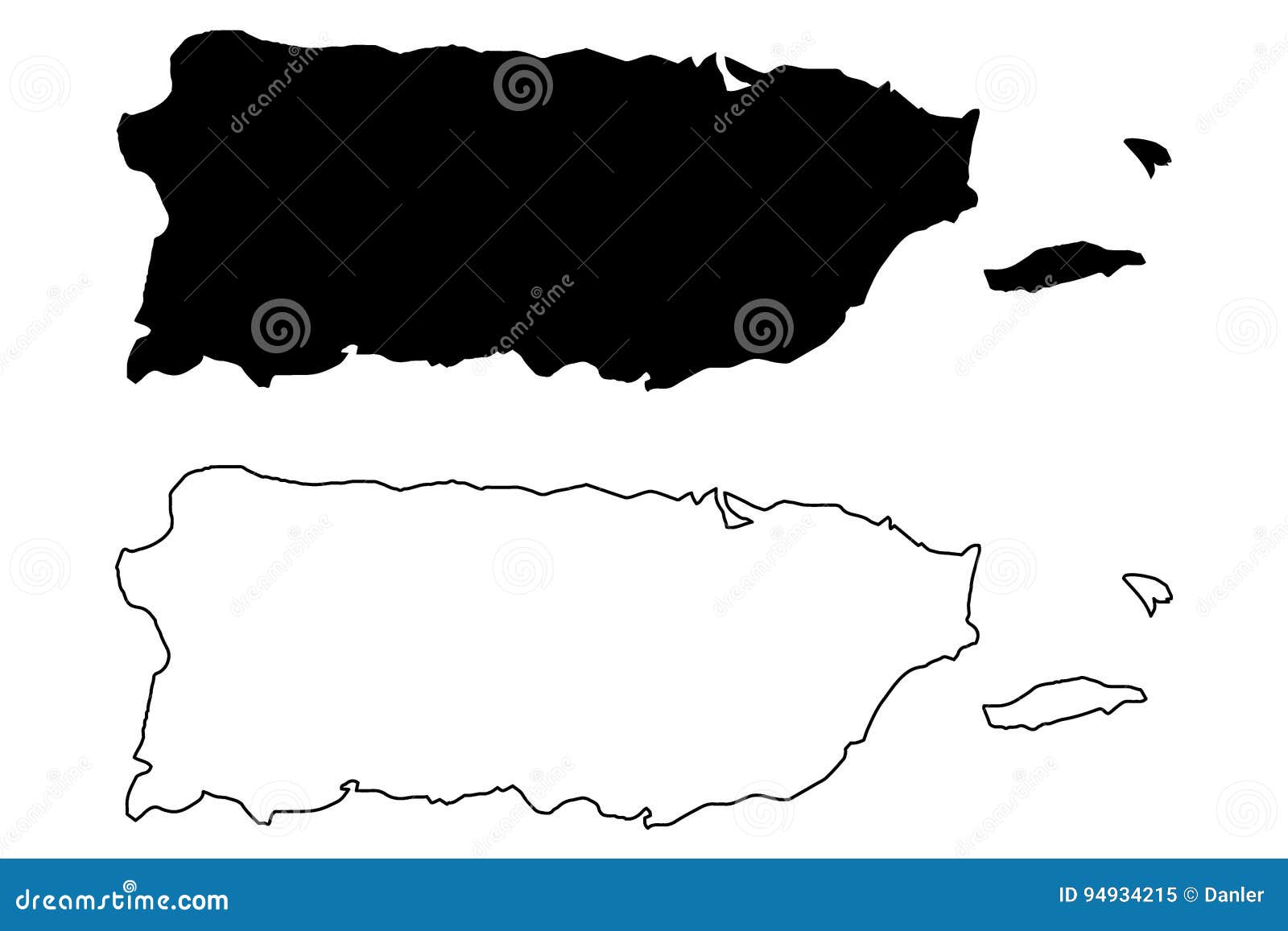 Vector Del Mapa De Puerto Rico Ilustración del Vector - Ilustración de ...