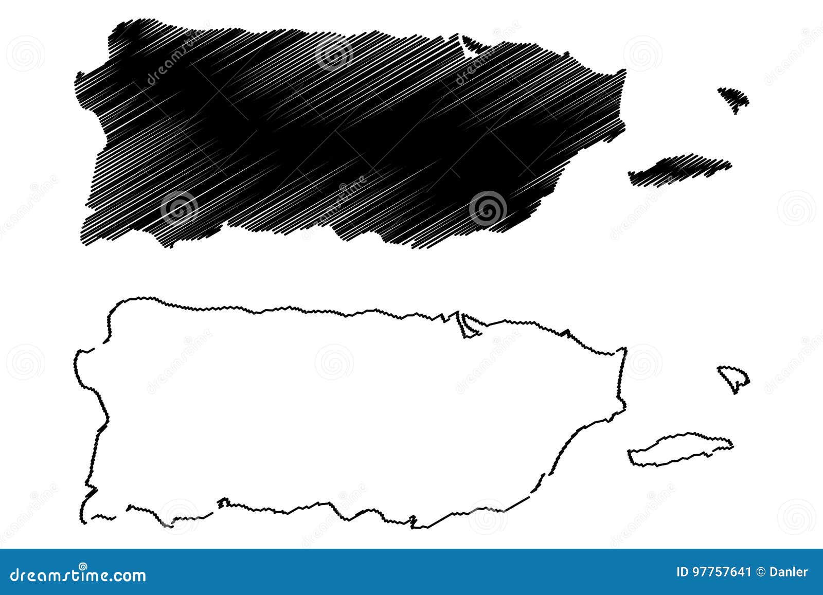 Vector Del Mapa De Puerto Rico Ilustración del Vector - Ilustración de ...