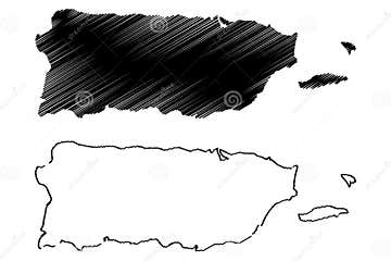 Vector Del Mapa De Puerto Rico Ilustración del Vector - Ilustración de ...