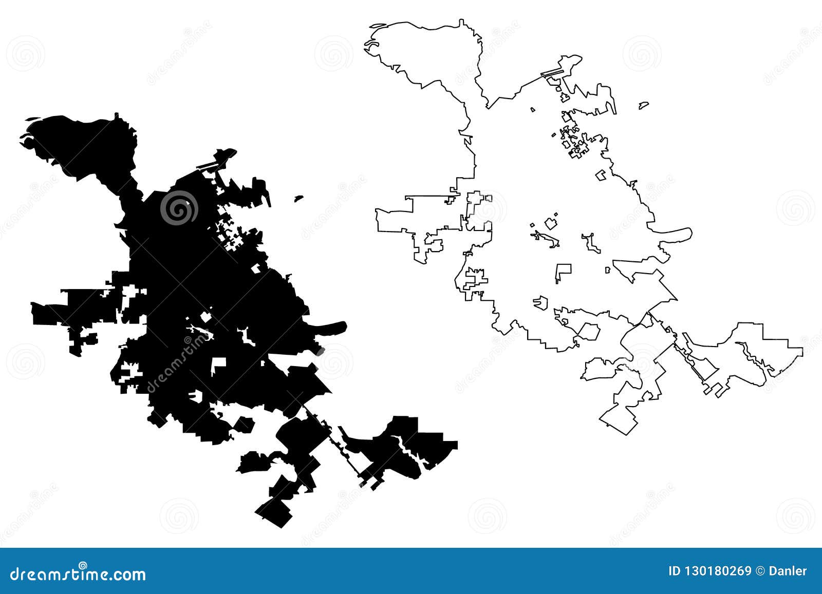 Vector Del Mapa De San Jose City Ilustración del Vector - Ilustración ...