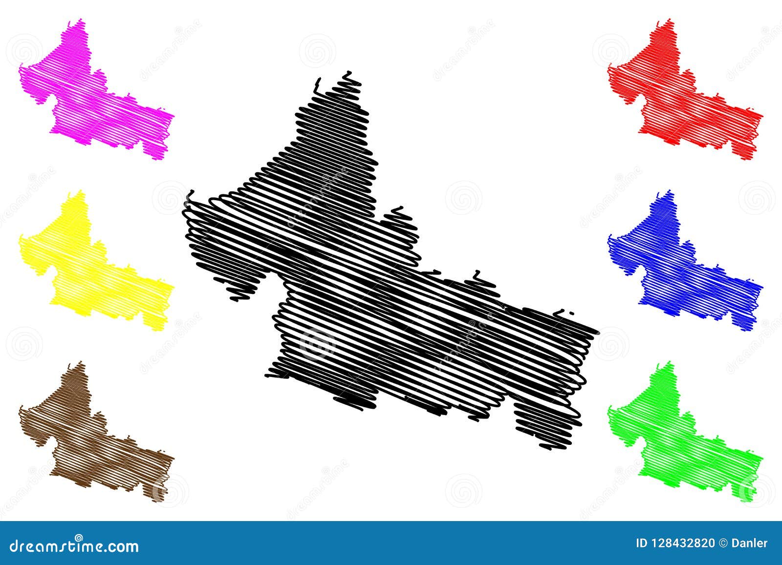 Vector Del Mapa De San Luis Potosi Ilustración del Vector - Ilustración ...