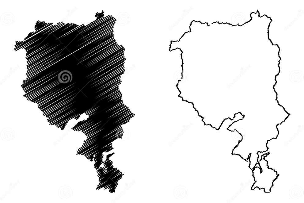 Vector del mapa de Tesino ilustración del vector. Ilustración de suizo ...