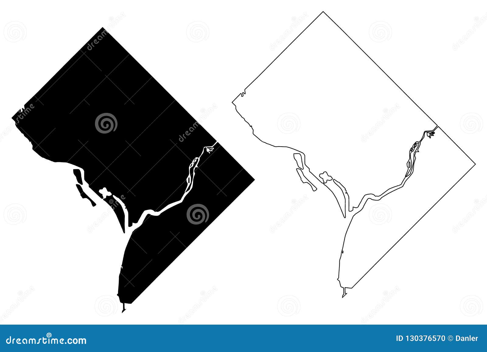 Vector Del Mapa De Washington City Ilustración del Vector - Ilustración ...