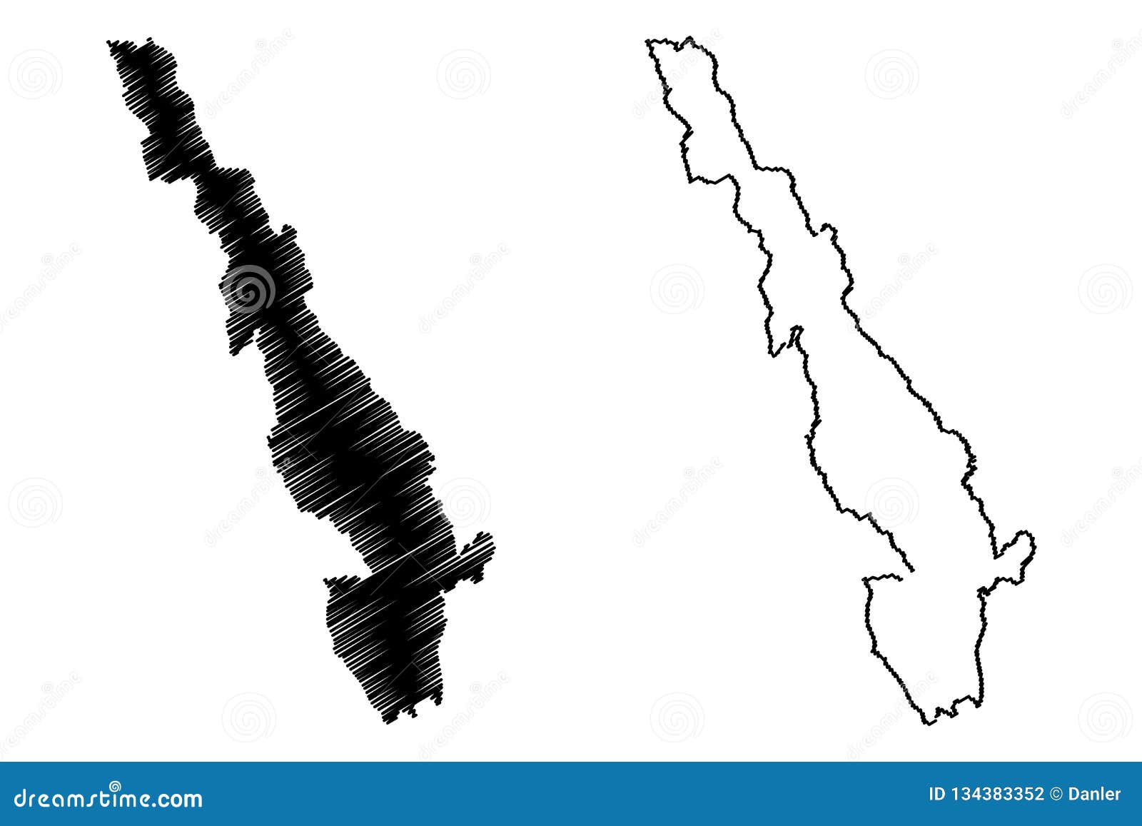 Vector Del Mapa Del Estado De Kayin Ilustración del Vector ...