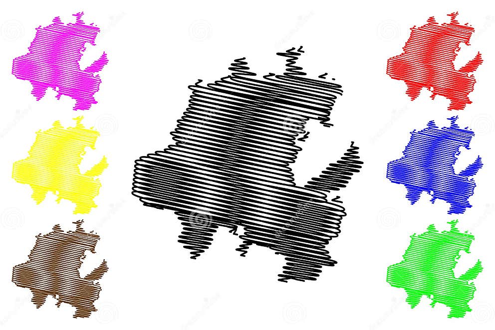 Vector Del Mapa Del Estado Del Hidalgo Ilustración del Vector ...