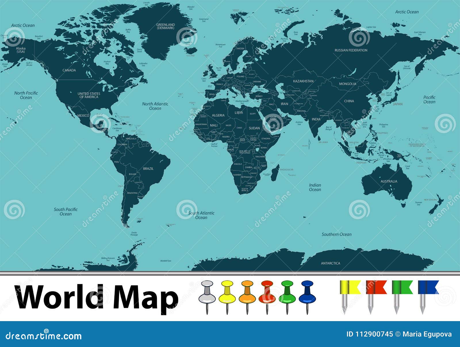 Vector del mapa del mundo ilustración del vector. Ilustración de mundo ...