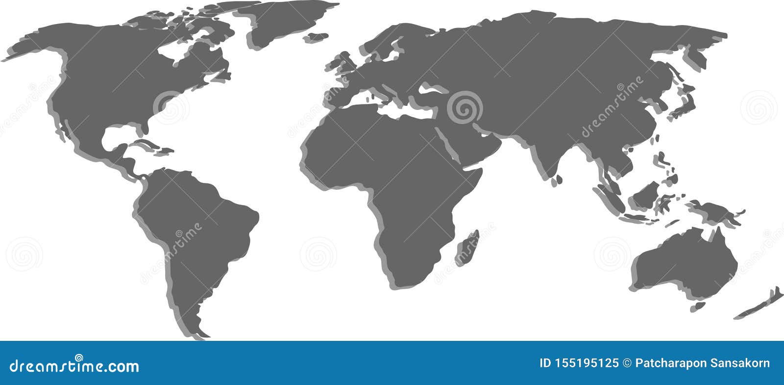 Vector Del Mapa Del Mundo En El Fondo Blanco Stock de ilustración ...
