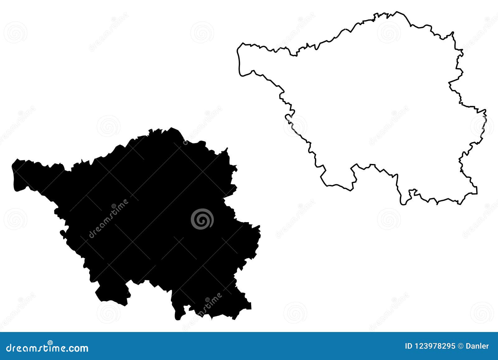 Vector del mapa del Sarre ilustración del vector. Ilustración de ...