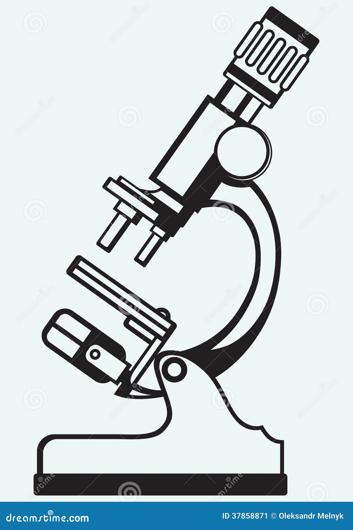 Vector del microscopio ilustración del vector. Ilustración de modelo ...