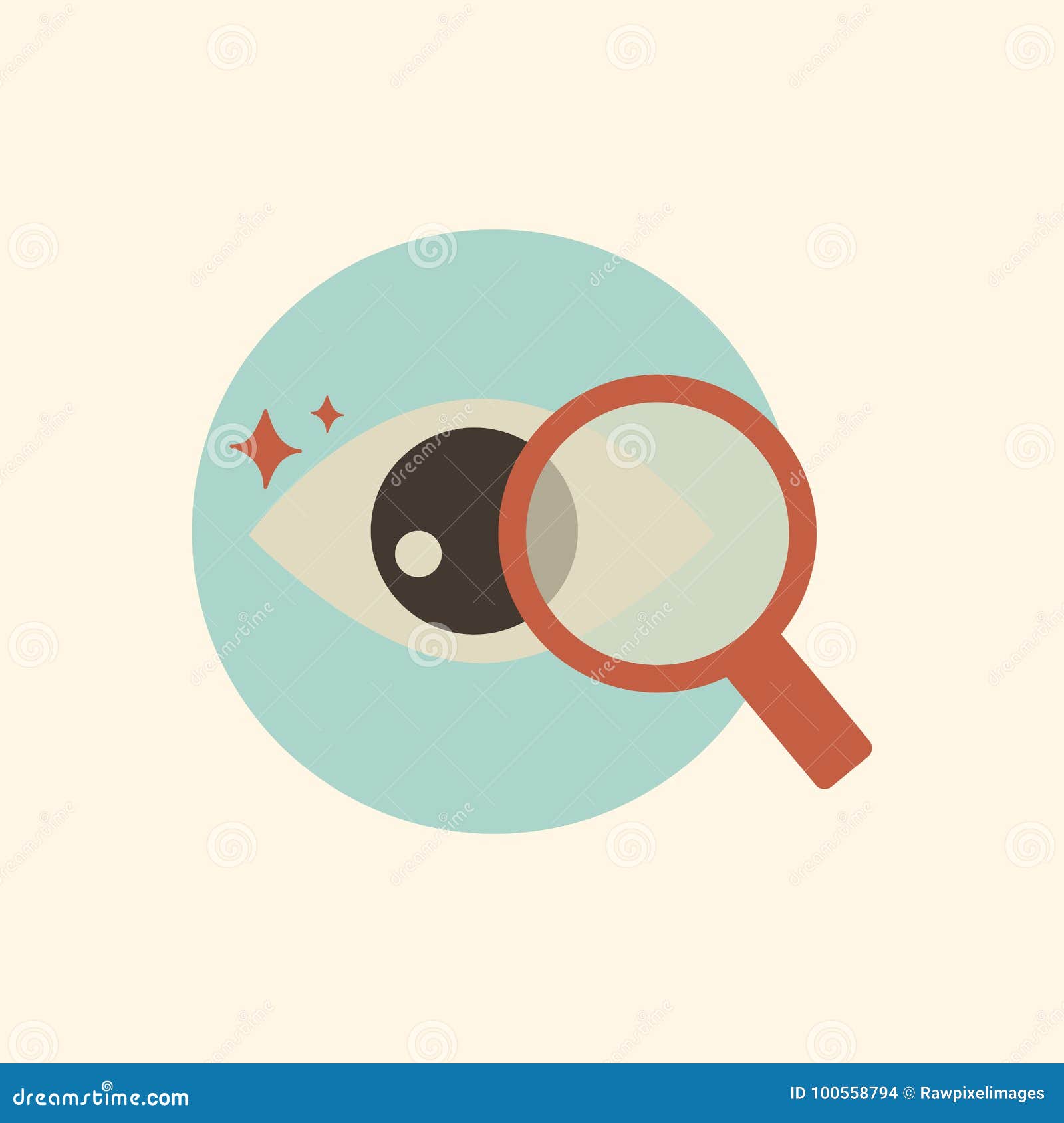 Vector Del Ojo Que Busca El Vidrio Ilustración del Vector - Ilustración ...