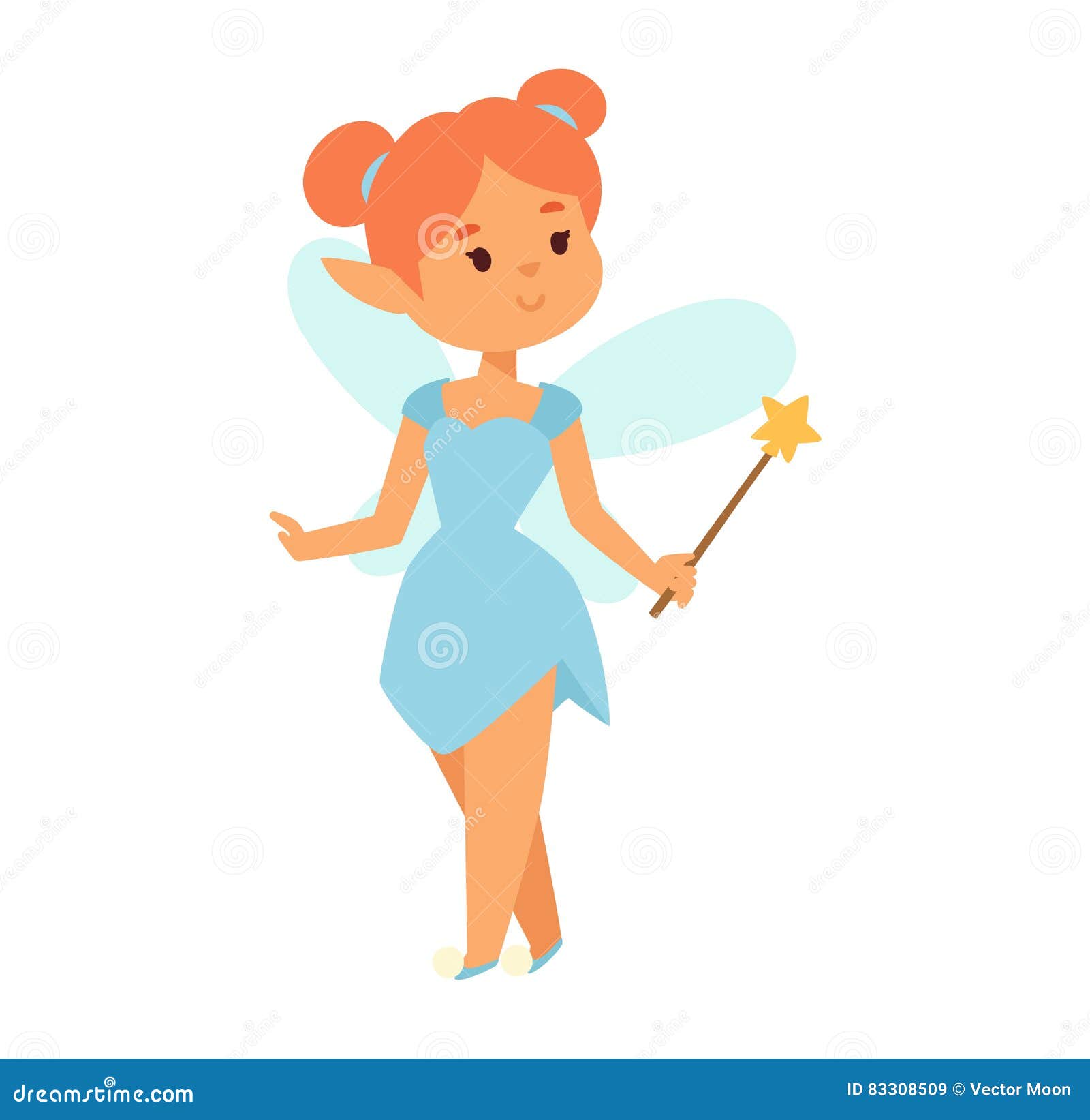 Vector Del Personaje De Dibujos Animados De Las Hadas Ilustración del ...