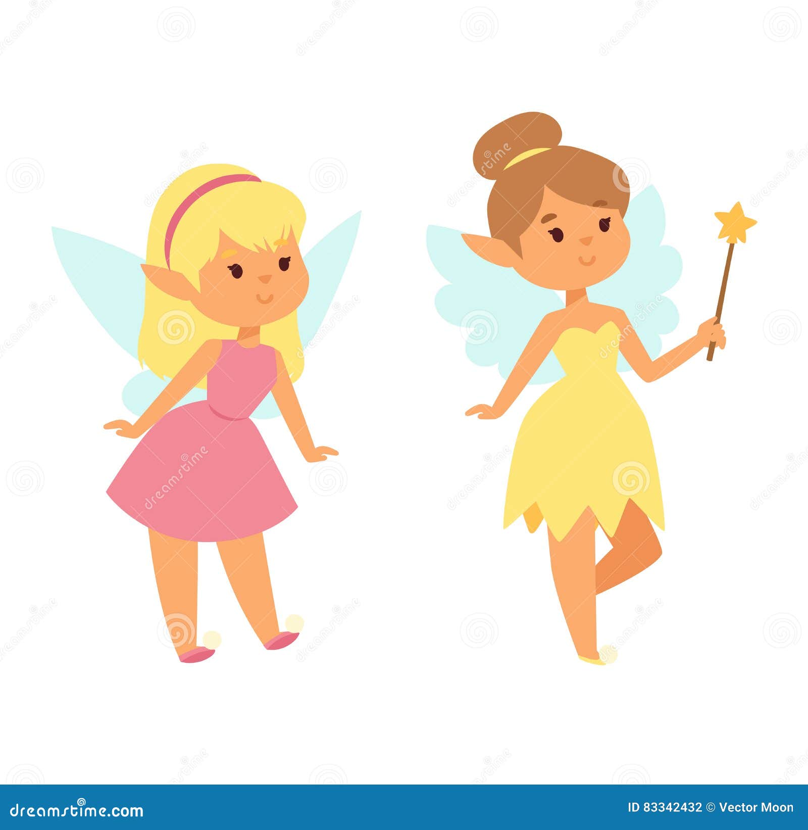 Vector Del Personaje De Dibujos Animados De Las Hadas Ilustración del ...