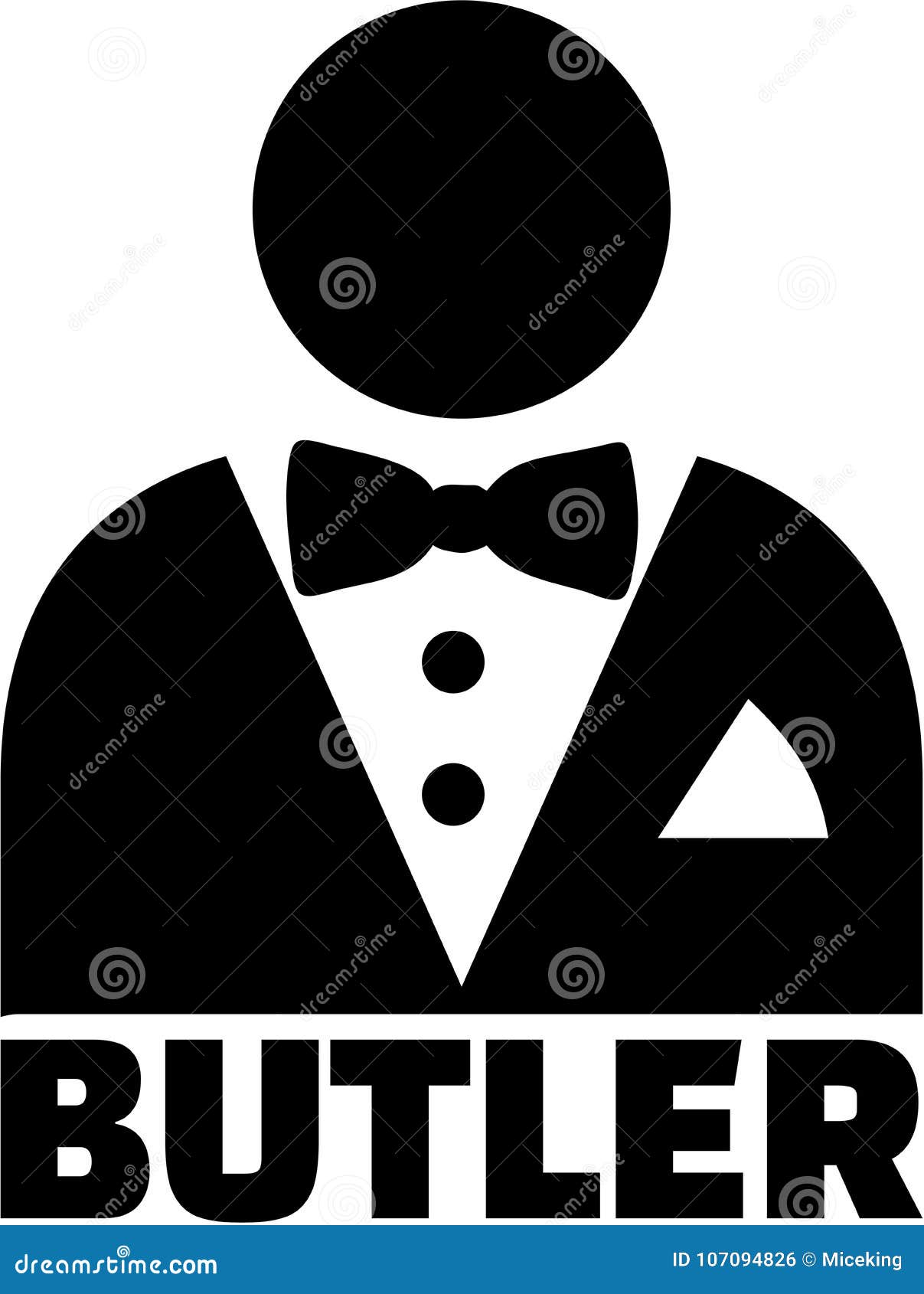 Vector Del Pictograma De Butler Ilustración del Vector - Ilustración de ...