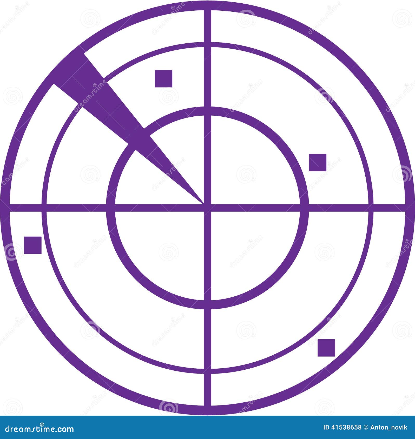 Vector del radar ilustración del vector. Ilustración de monitor - 41538658