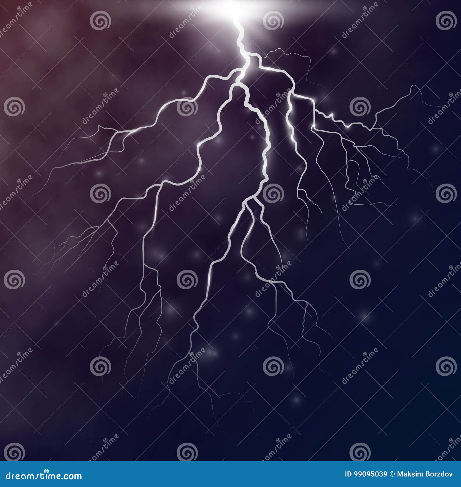 Vector del rayo ilustración del vector. Ilustración de brillante - 99095039