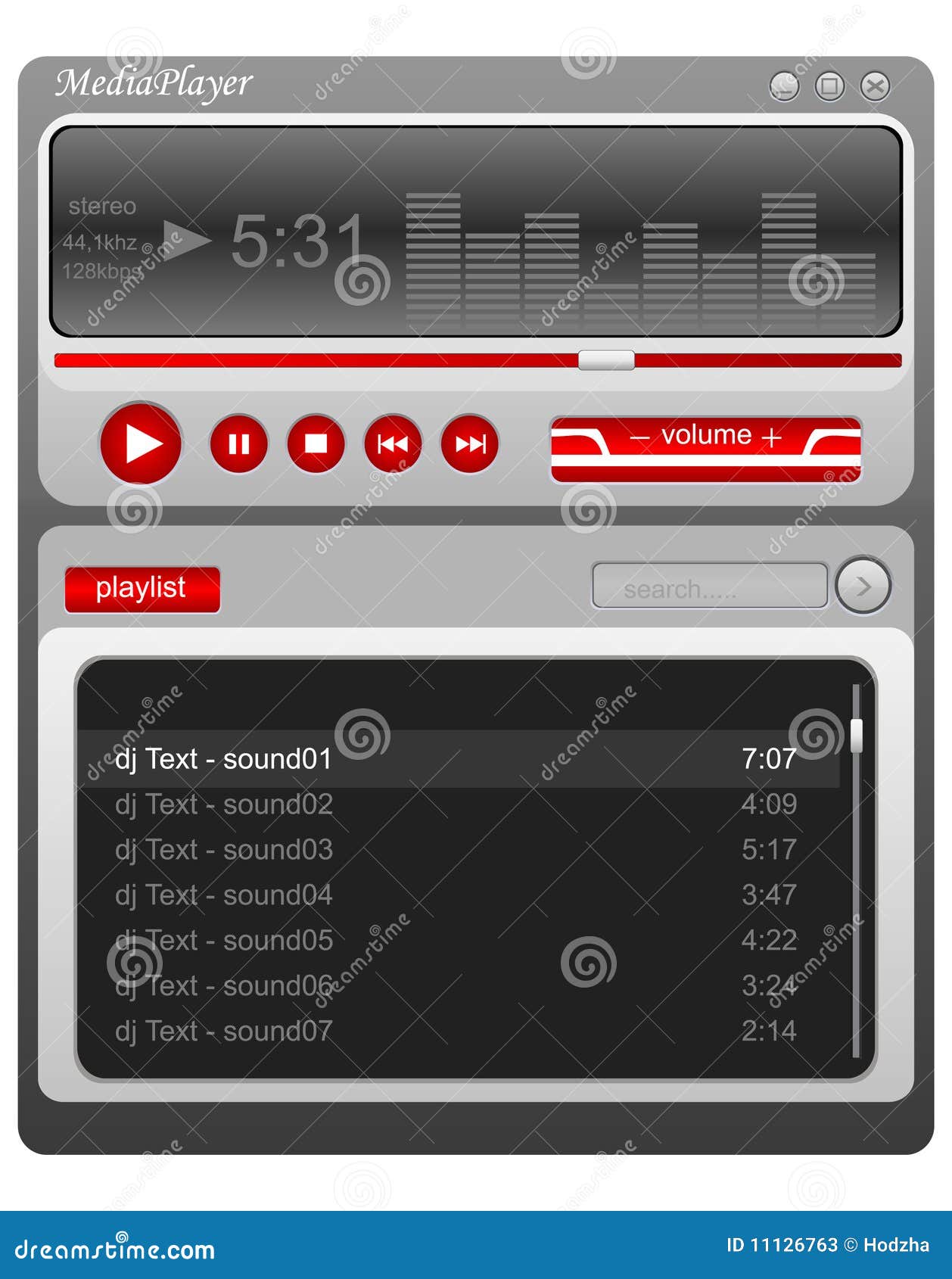 Vector Del Reproductor Multimedia Stock de ilustración - Ilustración de ...