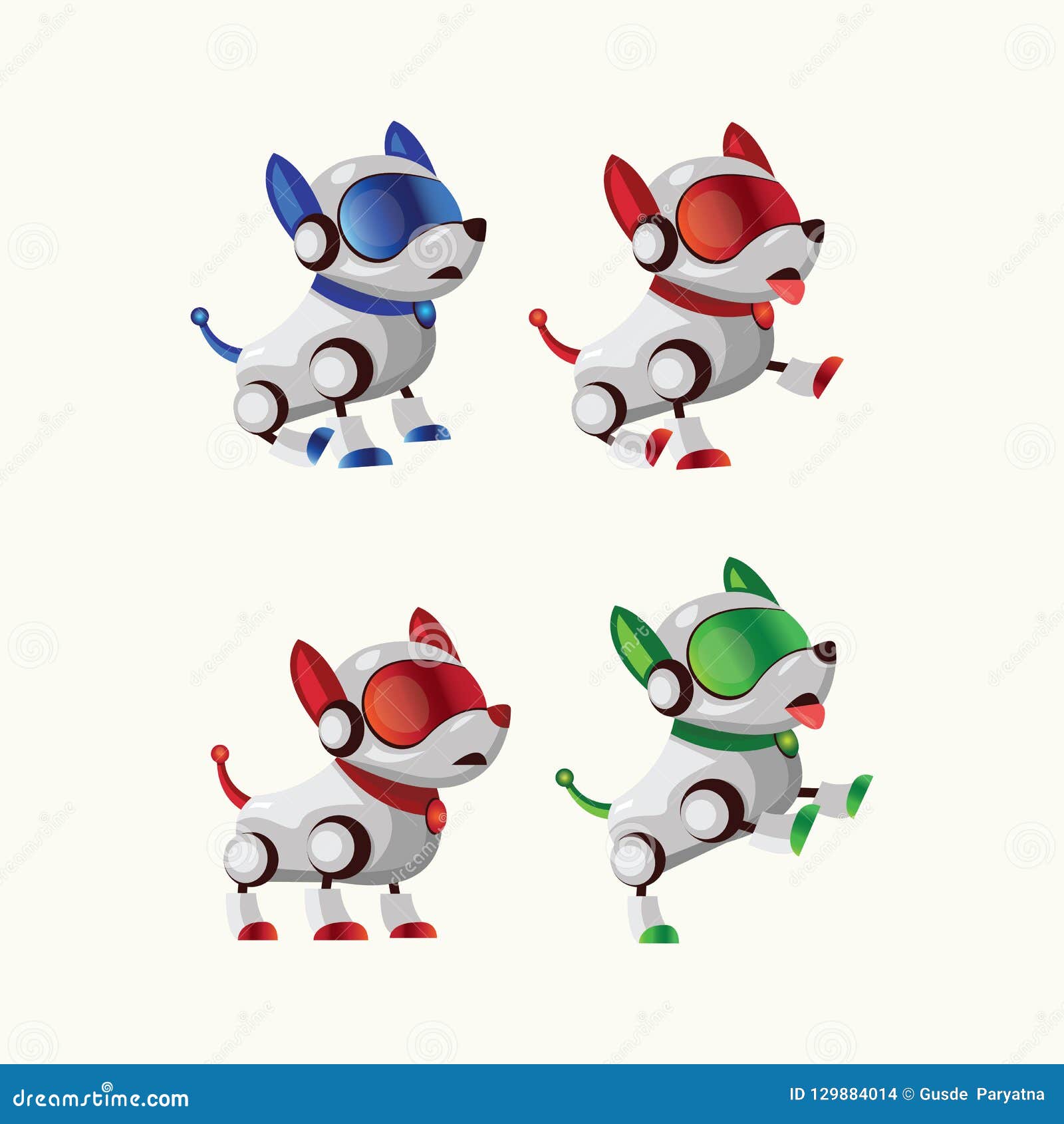 Vector del robot del perro ilustración del vector. Ilustración de ...