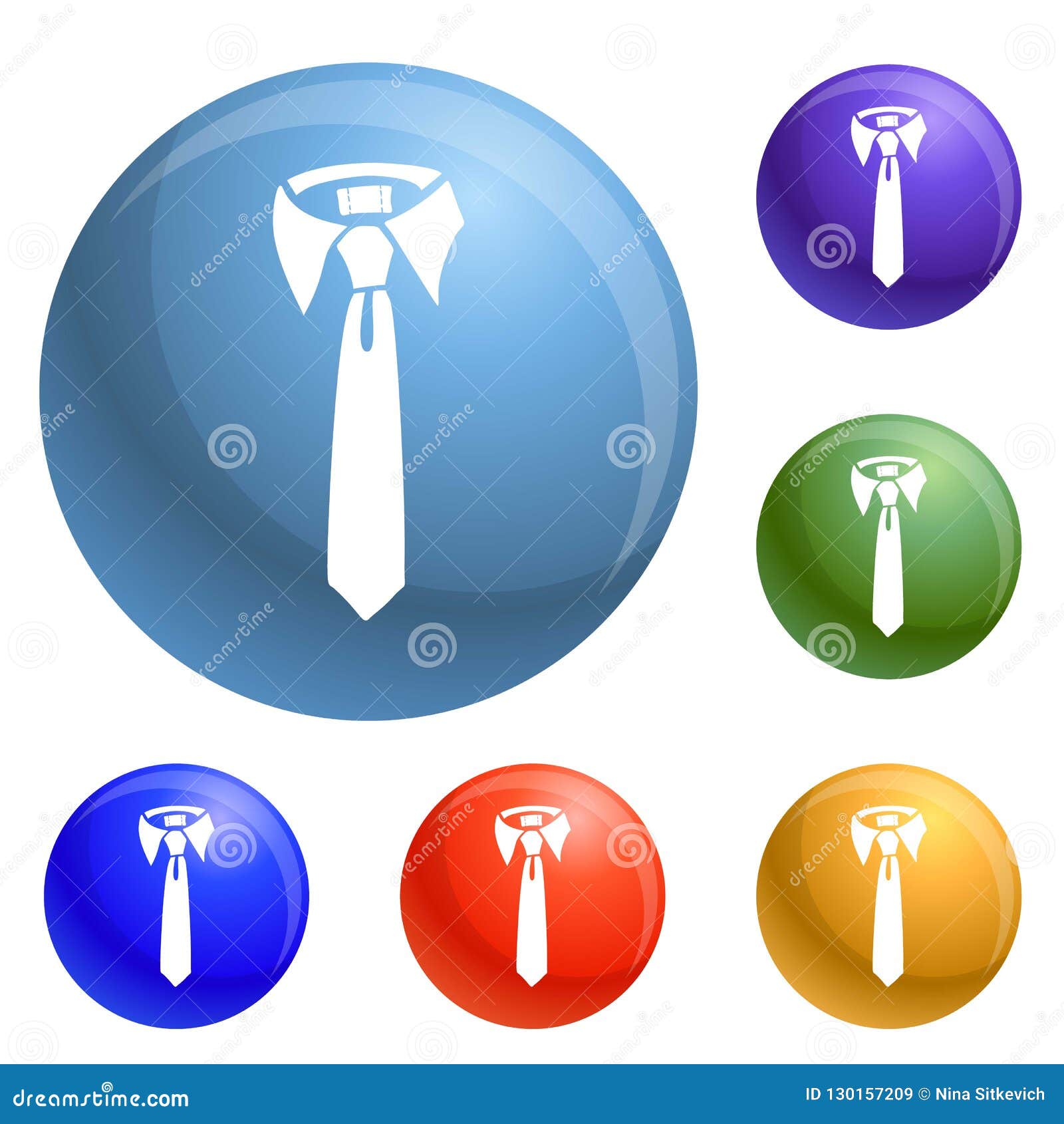 Vector Del Sistema De Los Iconos Del Lazo Ilustración del Vector ...