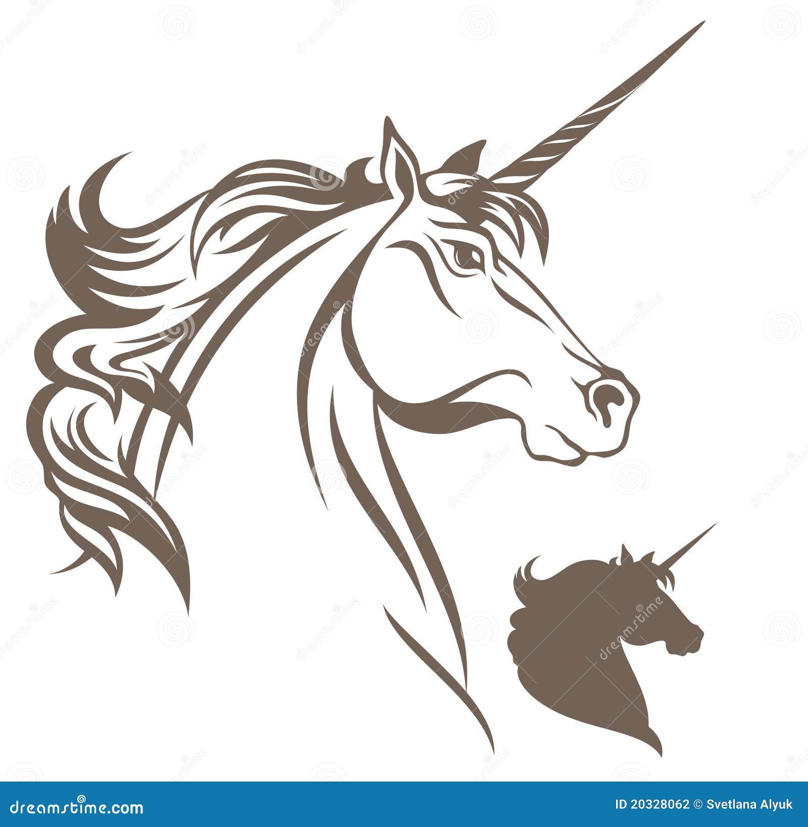 Vector del unicornio ilustración del vector. Ilustración de silueta ...