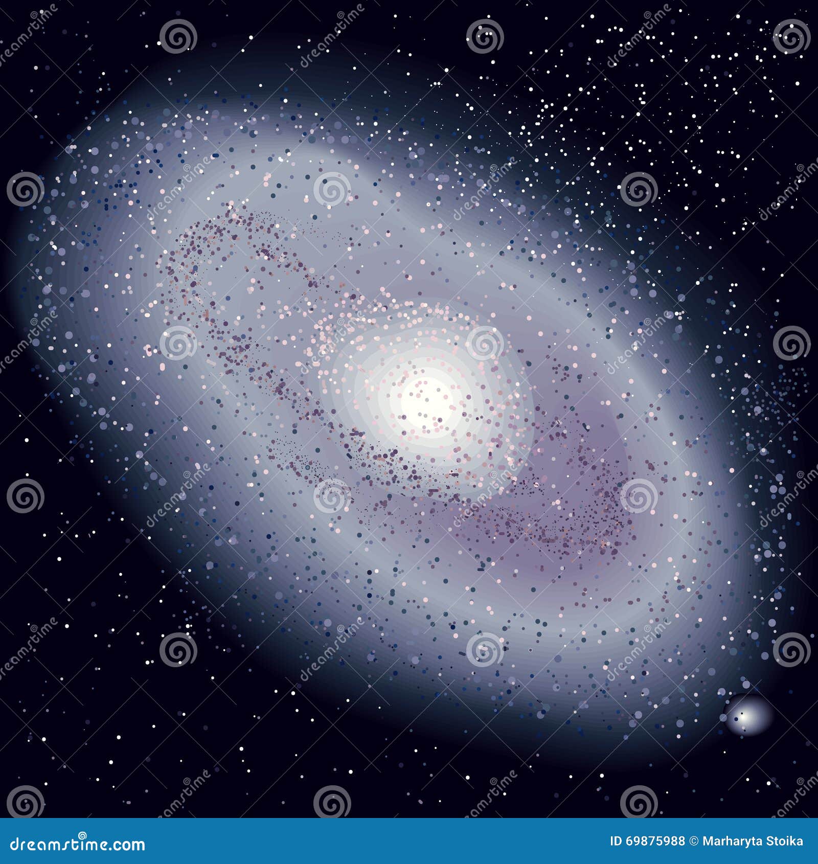 Vector Del Universo Universo Realista Cielo Ilustración del Vector ...