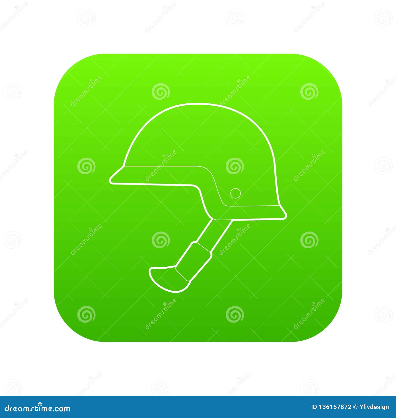 Vector Del Verde Del Icono Del Casco Del Soldado Ilustración Del Vector
