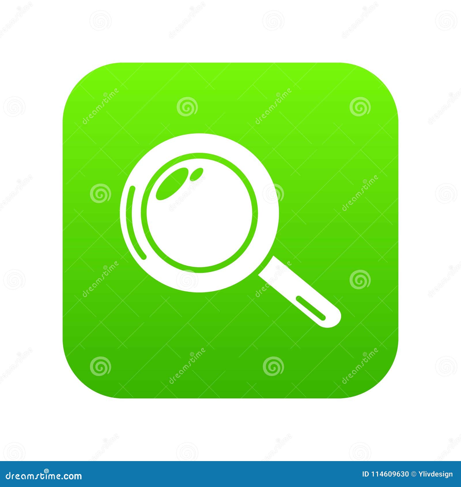 Vector Del Verde Del Icono De La Lupa Ilustración del Vector ...