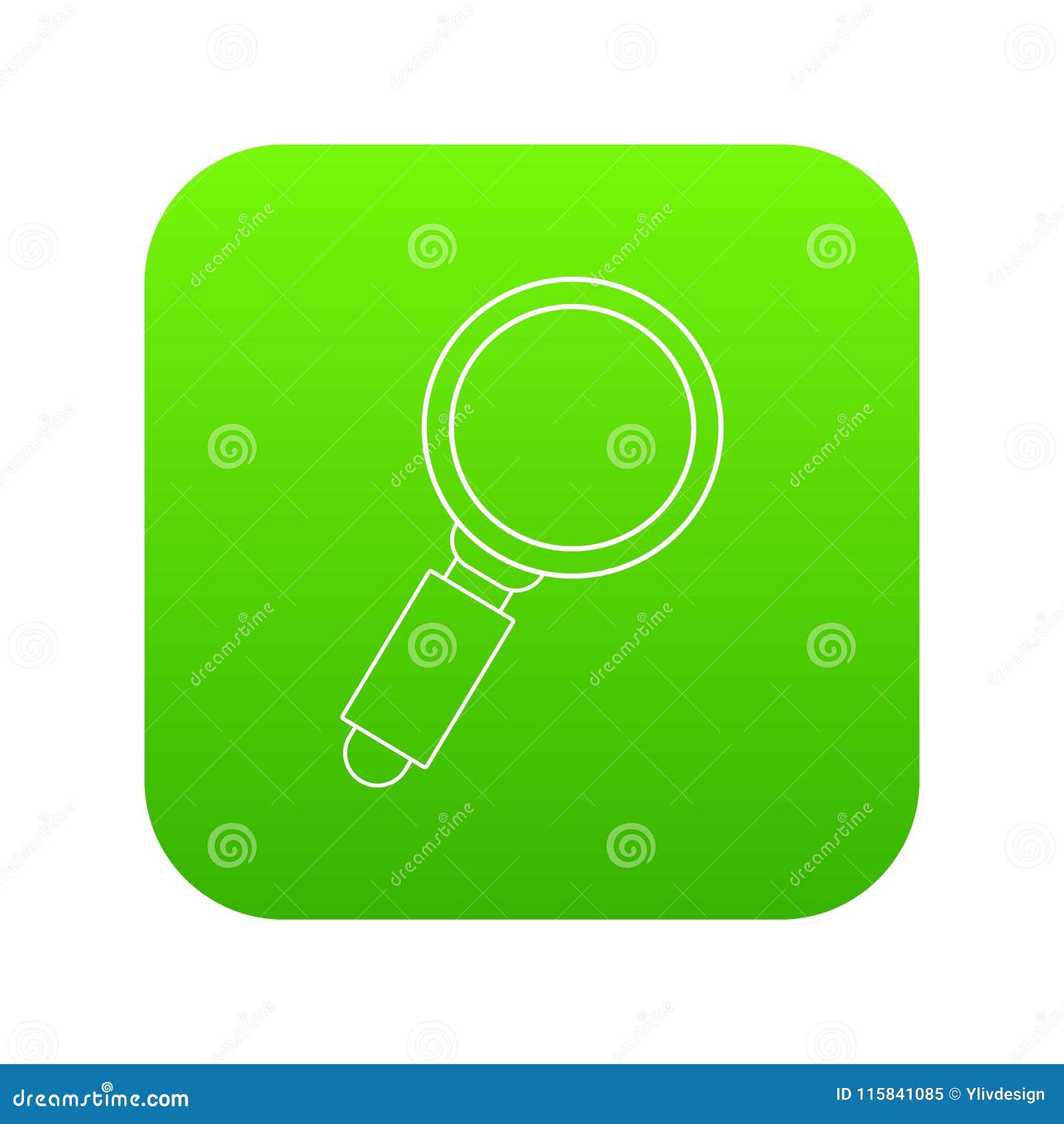 Vector Del Verde Del Icono De La Lupa Ilustración del Vector ...