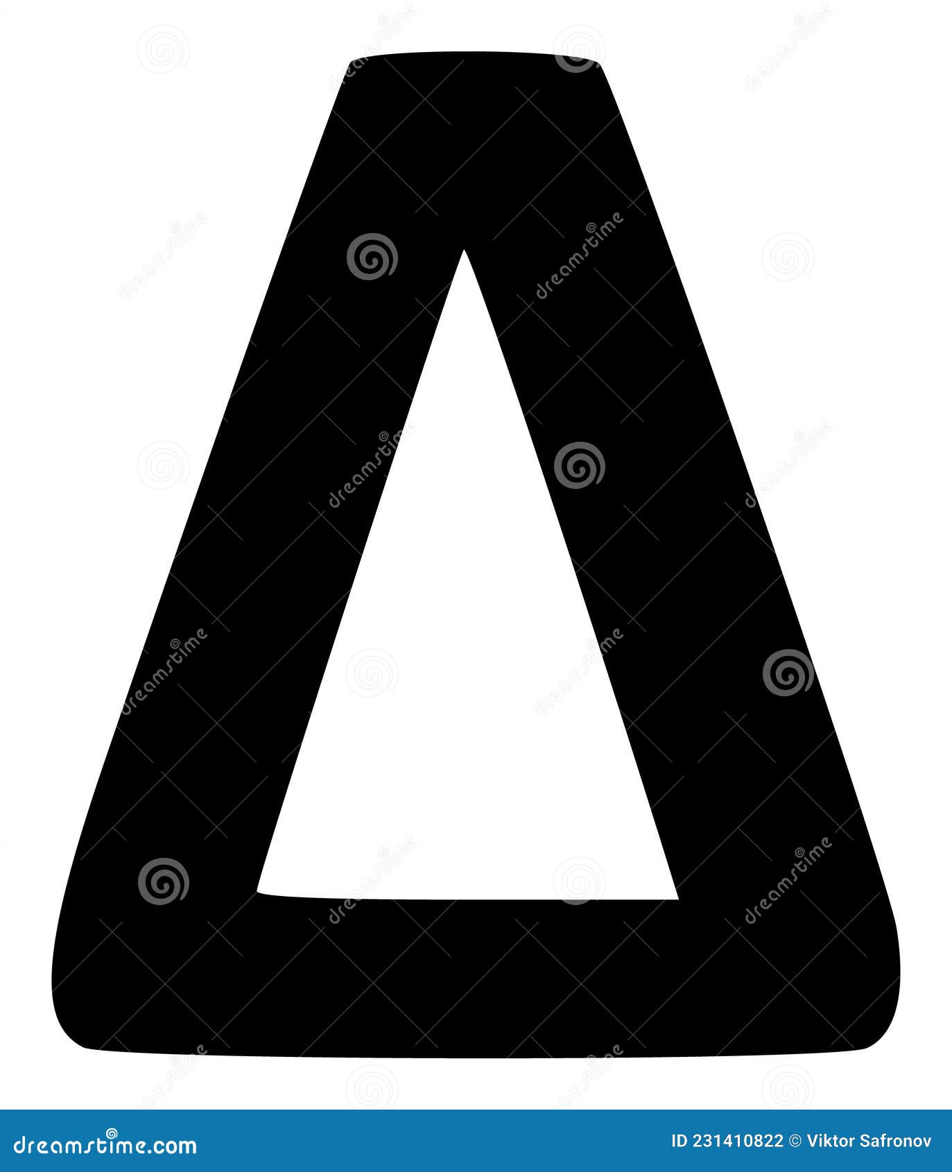 Vector Delta Greek Symbol Flat Icon Illustration Stock Vector ...