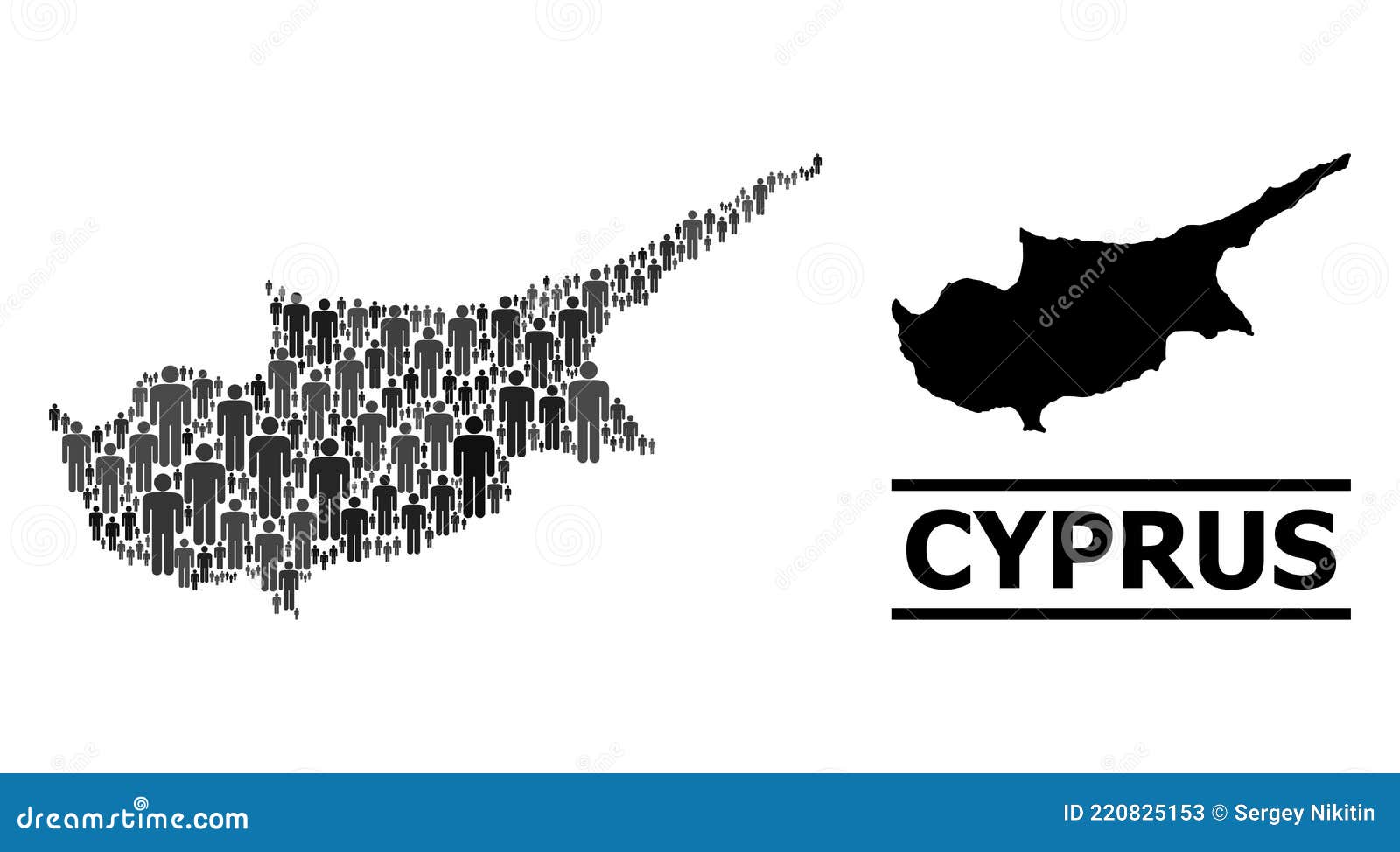 Demographics Cyprus Countries Map Vector Illustration | CartoonDealer ...