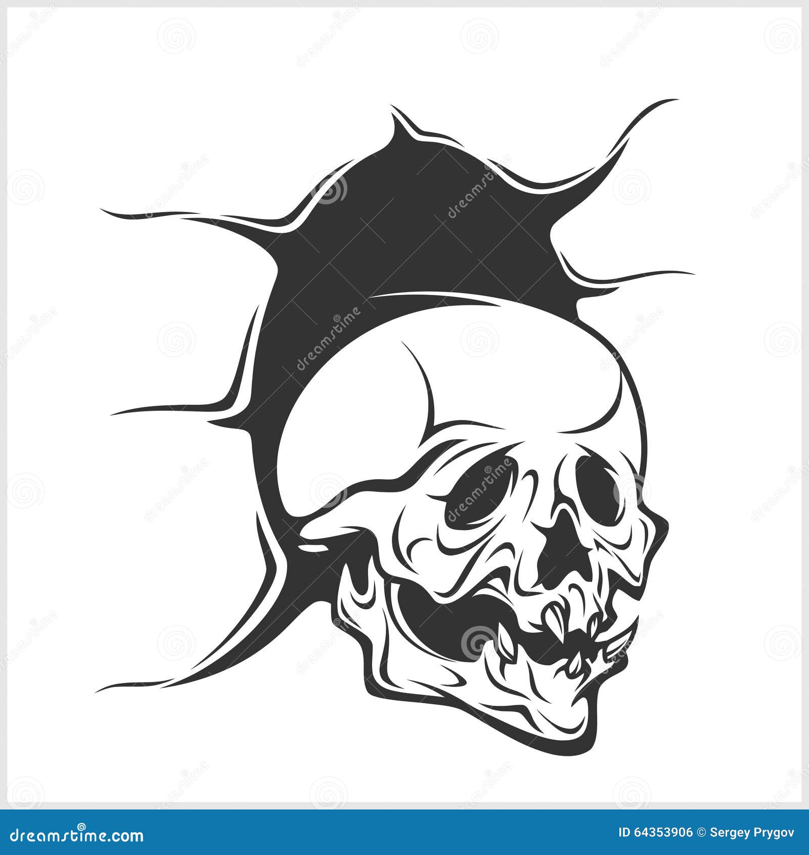 Vector Demon Skull | CartoonDealer.com #63724994