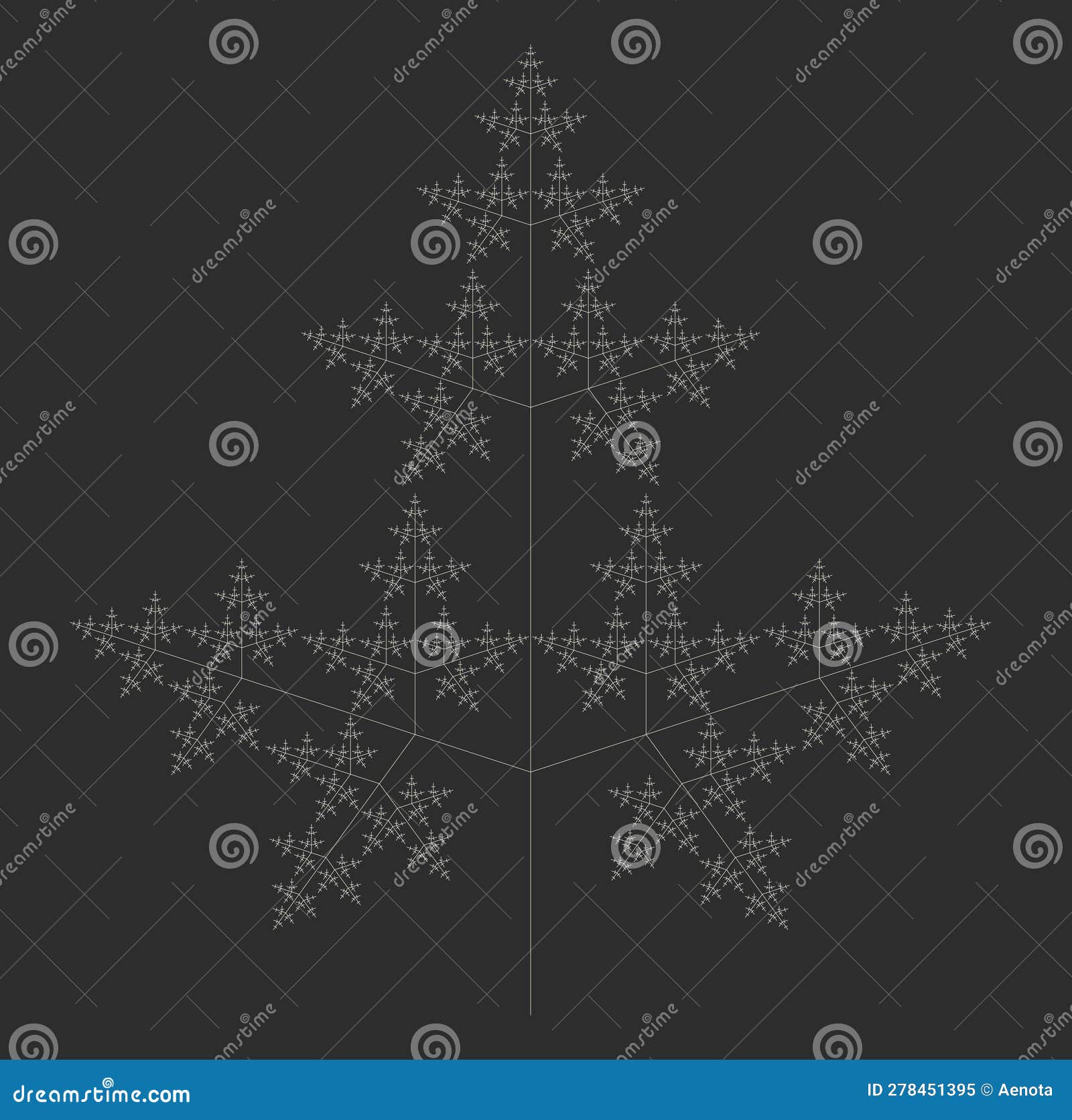 Vector Dendritic Self-Similar Design Tree Like L-system Mathematical ...
