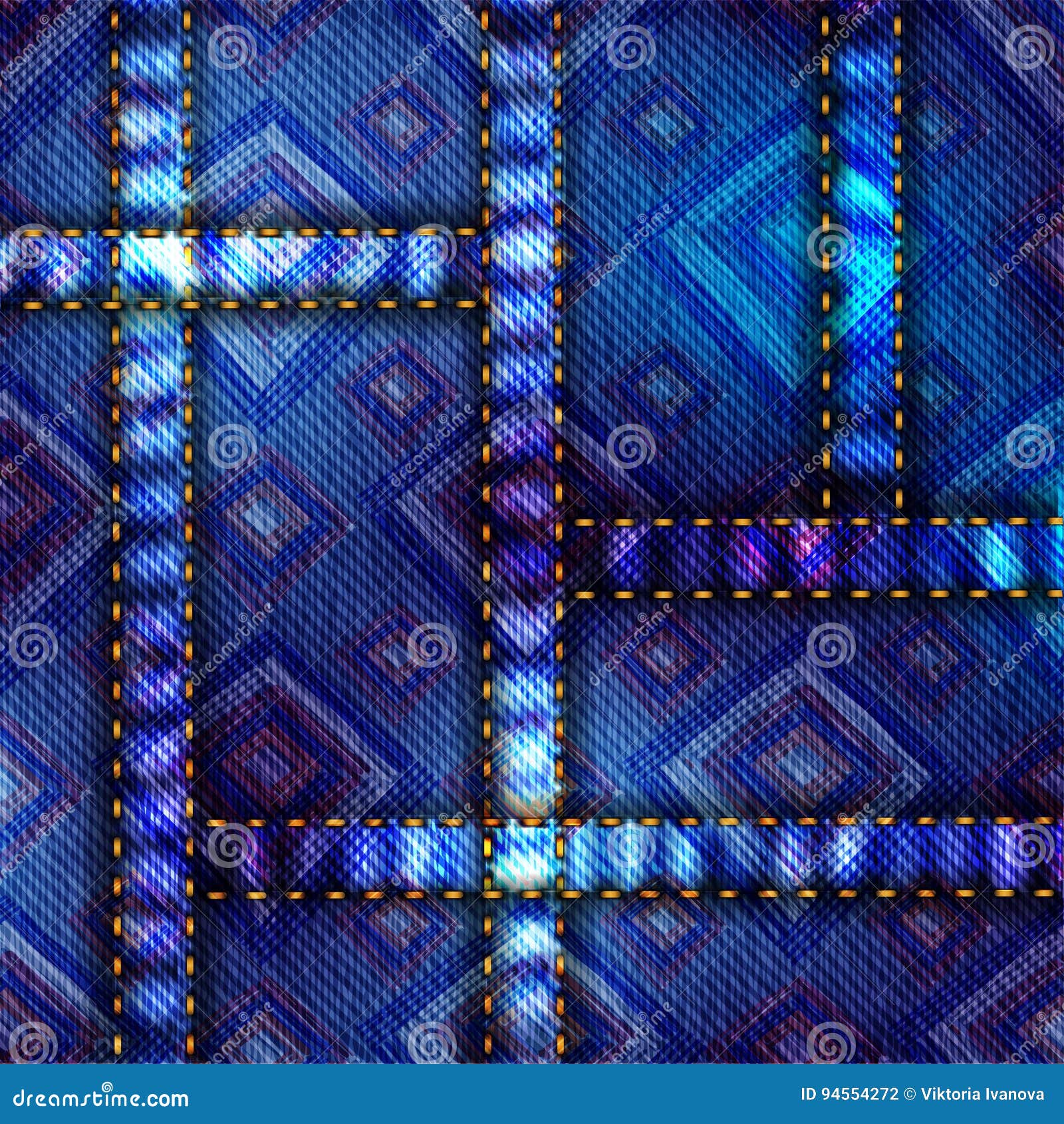 Vector Denim Texture Pattern. Stock Vector - Illustration of classic ...