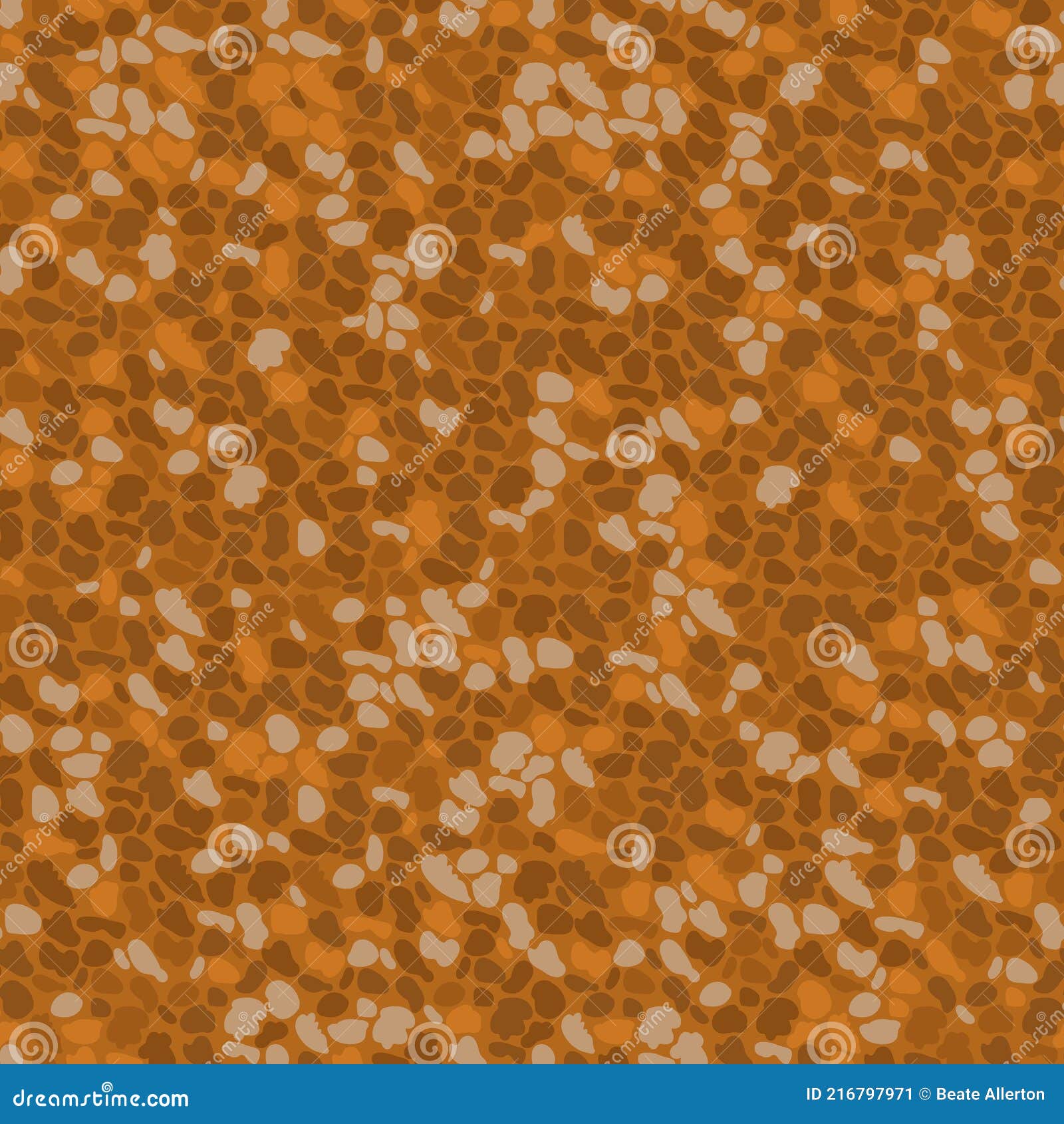 Vector Dense Sage Green Pebble Pattern Background. Monochrome Oval ...