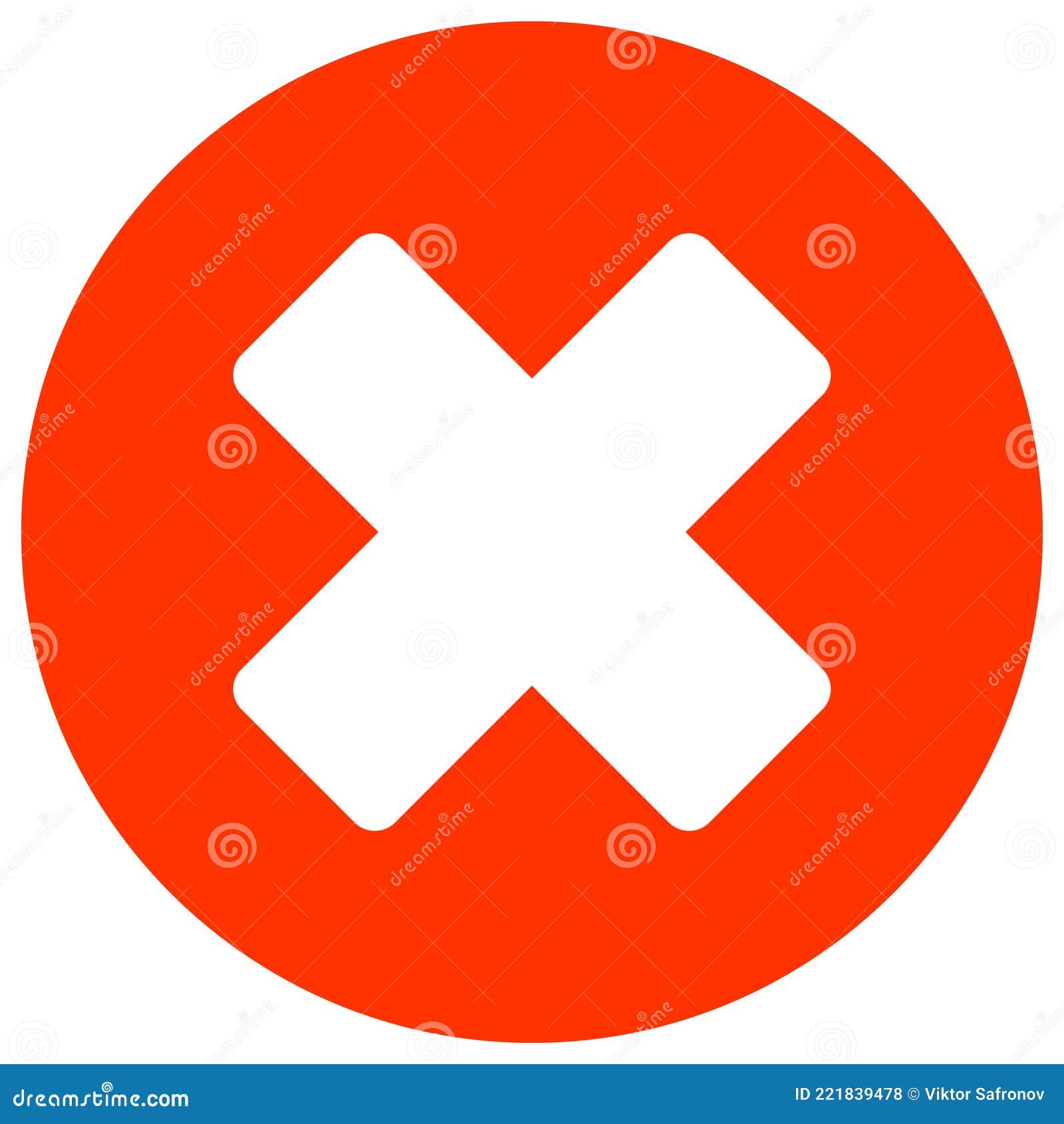 Vector Deny Flat Icon Image Stock Vector - Illustration of warning ...