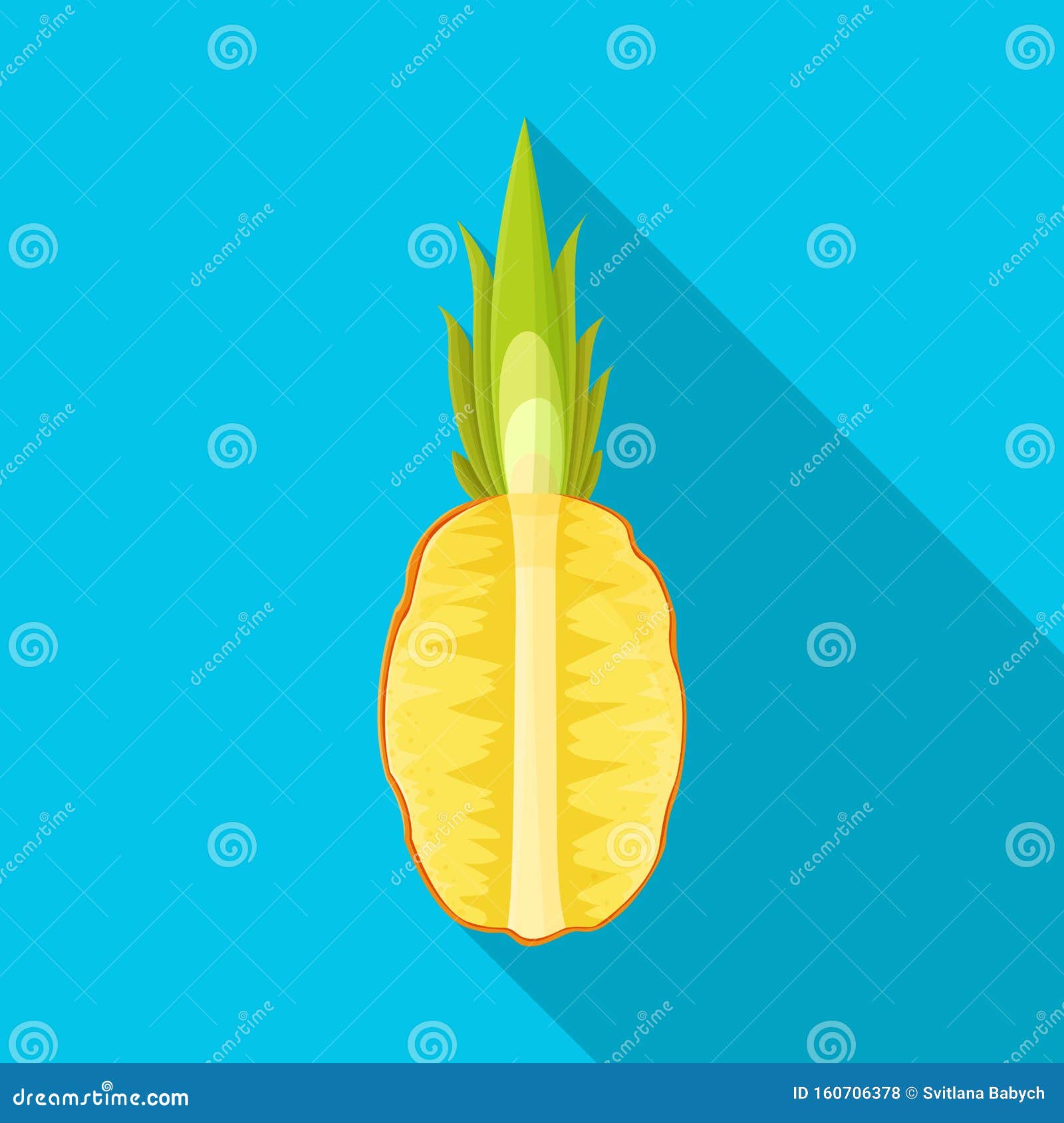 Vector Design of Ananas and Sliced Logo. Web Element of Ananas and ...