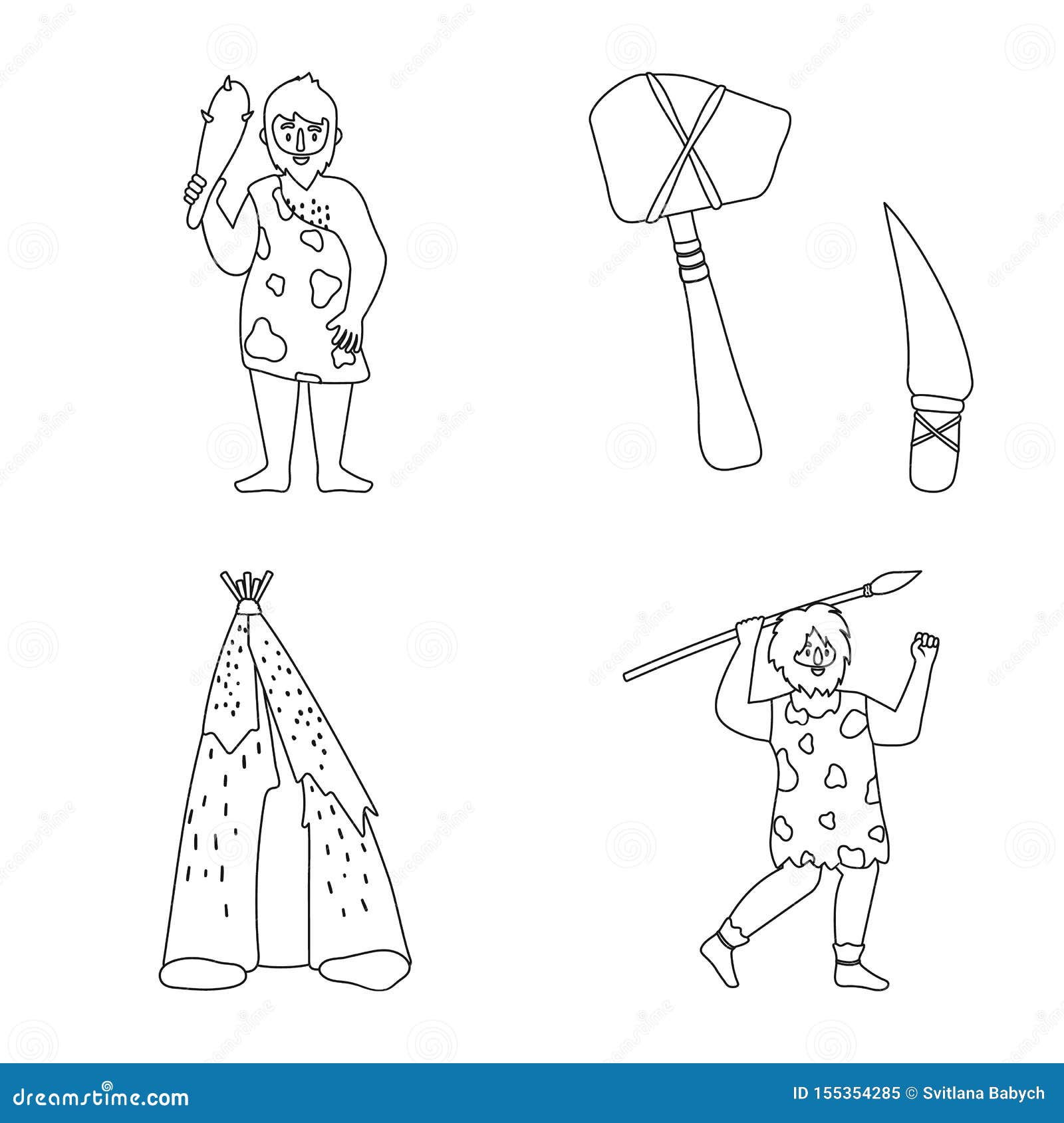 Vector Design of Ancient and Primitive Logo. Collection of Ancient and ...