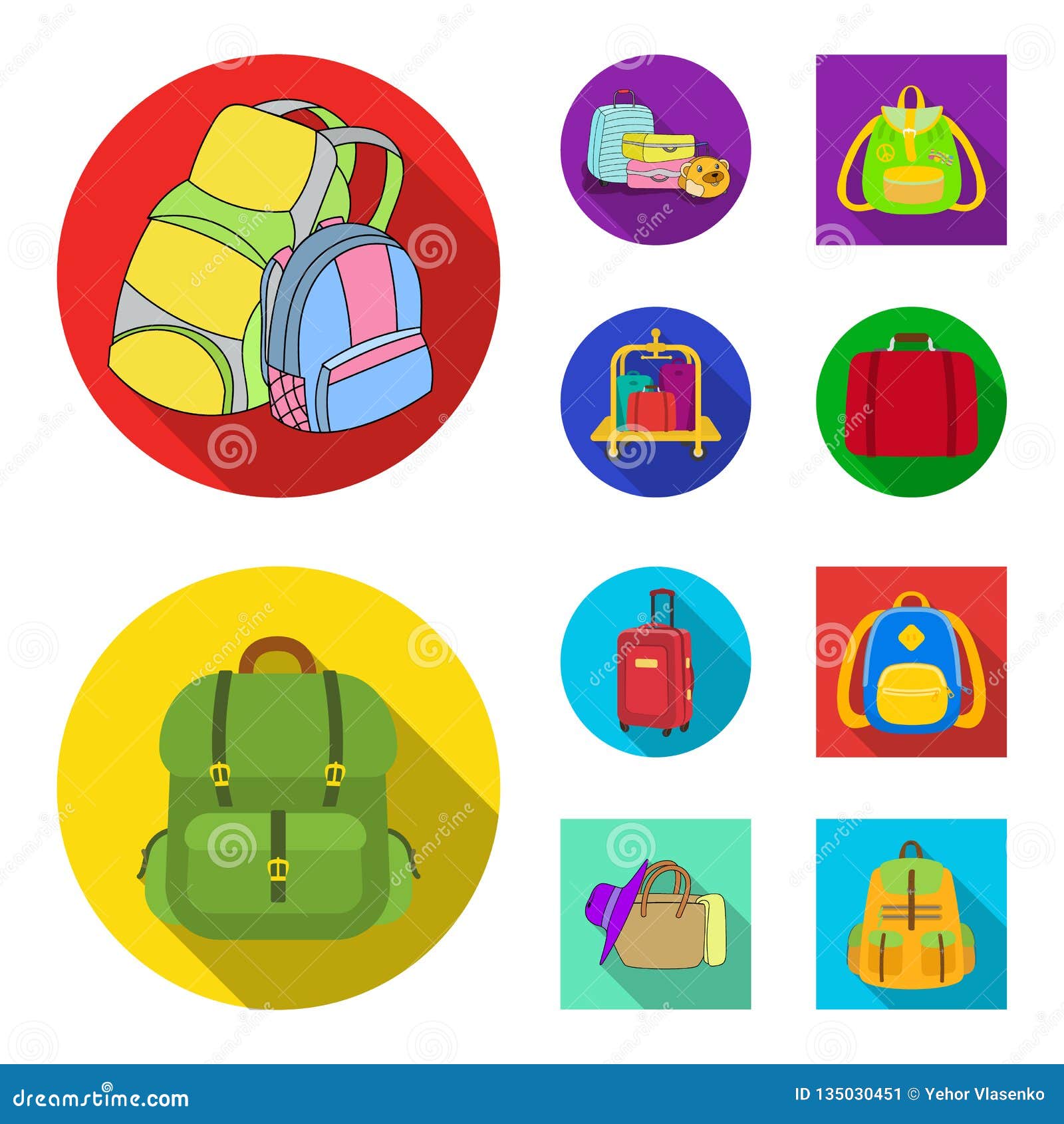 Vector Design of and Backpack Sign. Set of and Pack Stock Symbol for ...