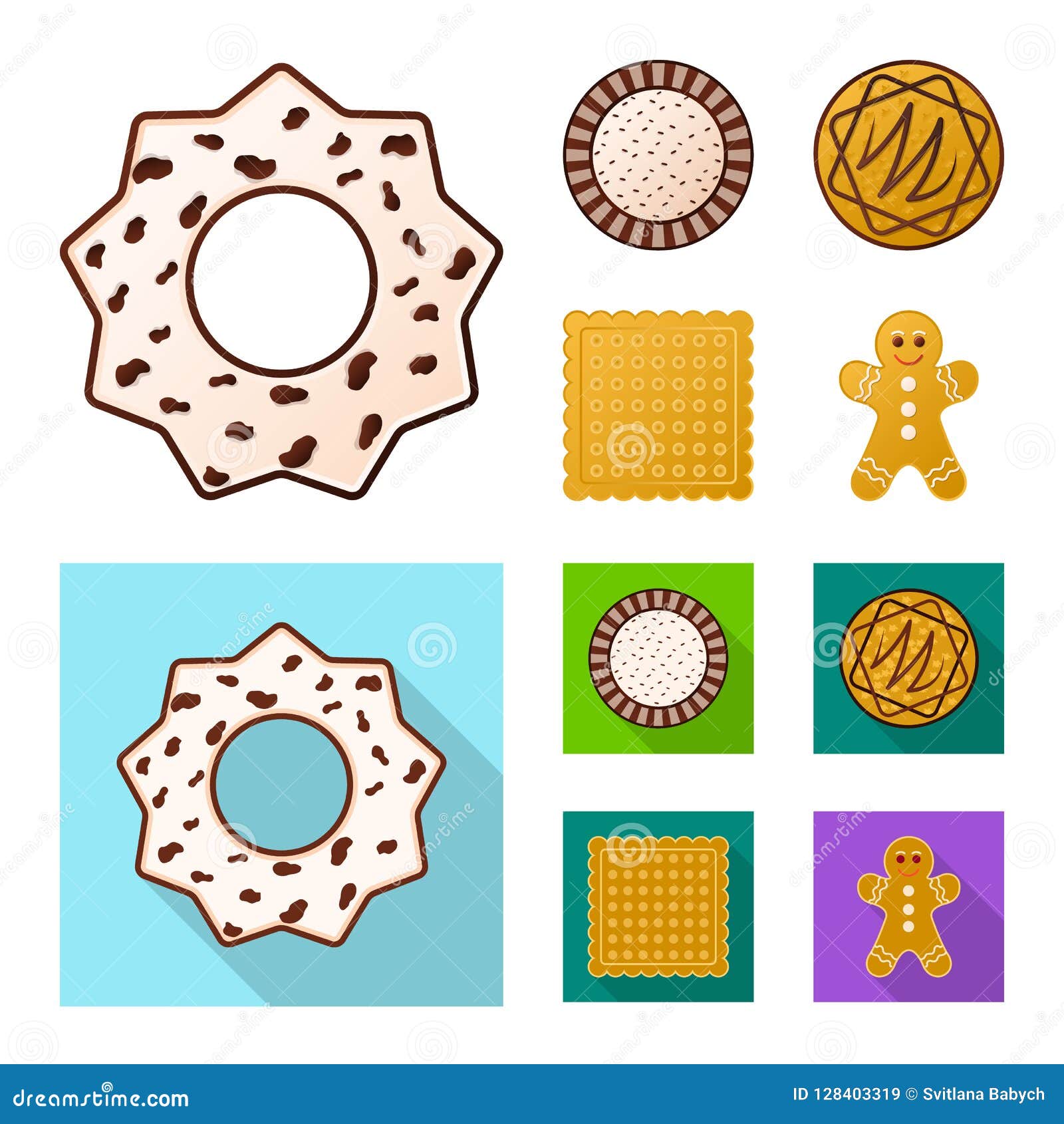 Vector Design of Biscuit and Bake Icon. Collection of Biscuit and ...