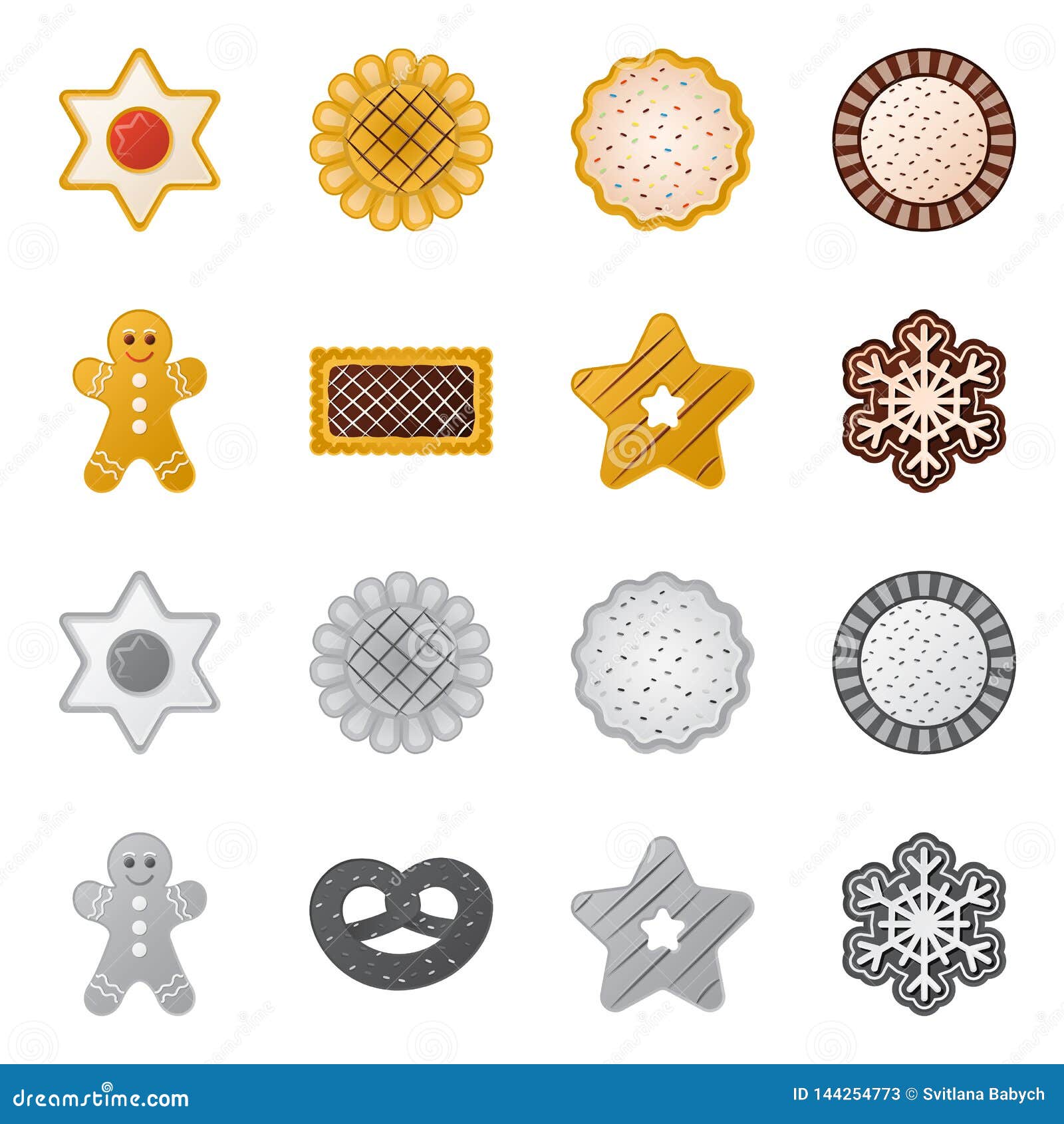 Vector Design of Biscuit and Bake Logo. Collection of Biscuit and ...